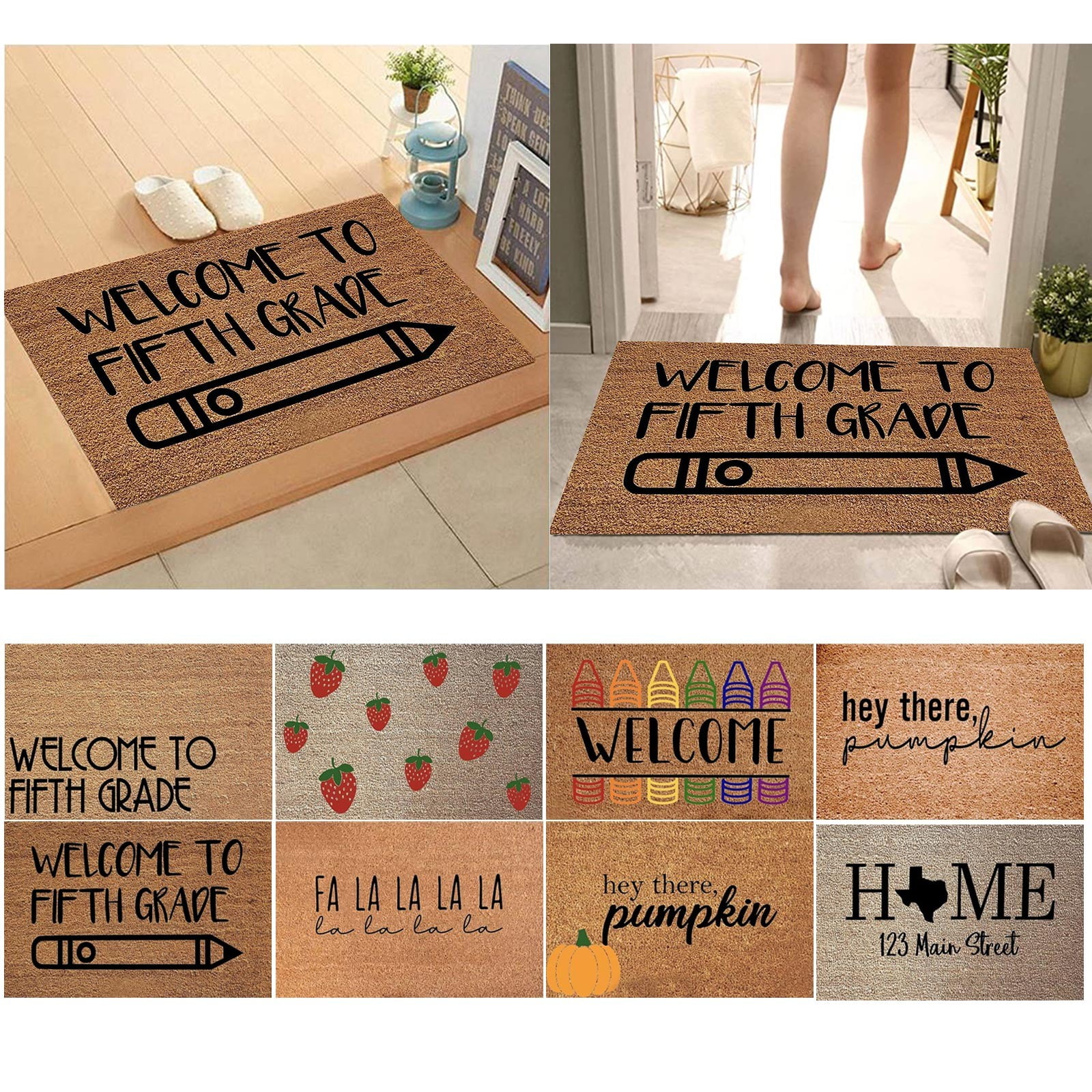 QIPOPIQ Clearance Rugs, Summer Floor Door Mat Mats Door Mats Outdoor ...