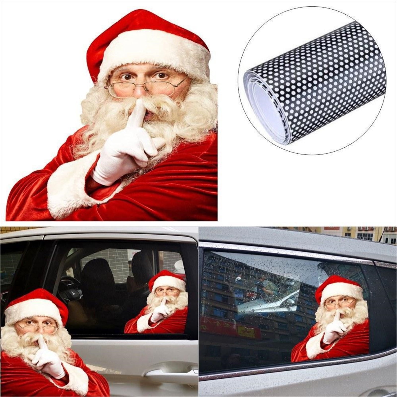 QIPOPIQ Clearance Wall Stickers Santa Claus Car Rear Window Sticker Car ...