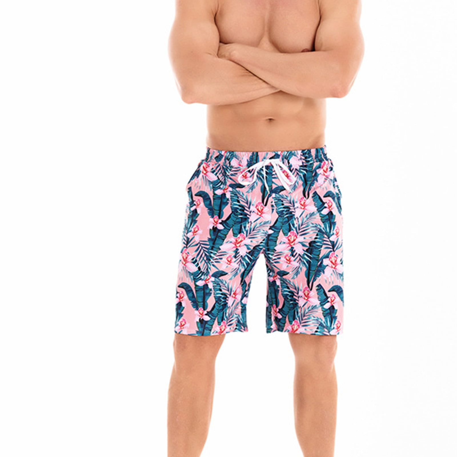 QIPOPIQ Dad and Son Swim Trunks Men's Family Matching Swimwear Big Men ...