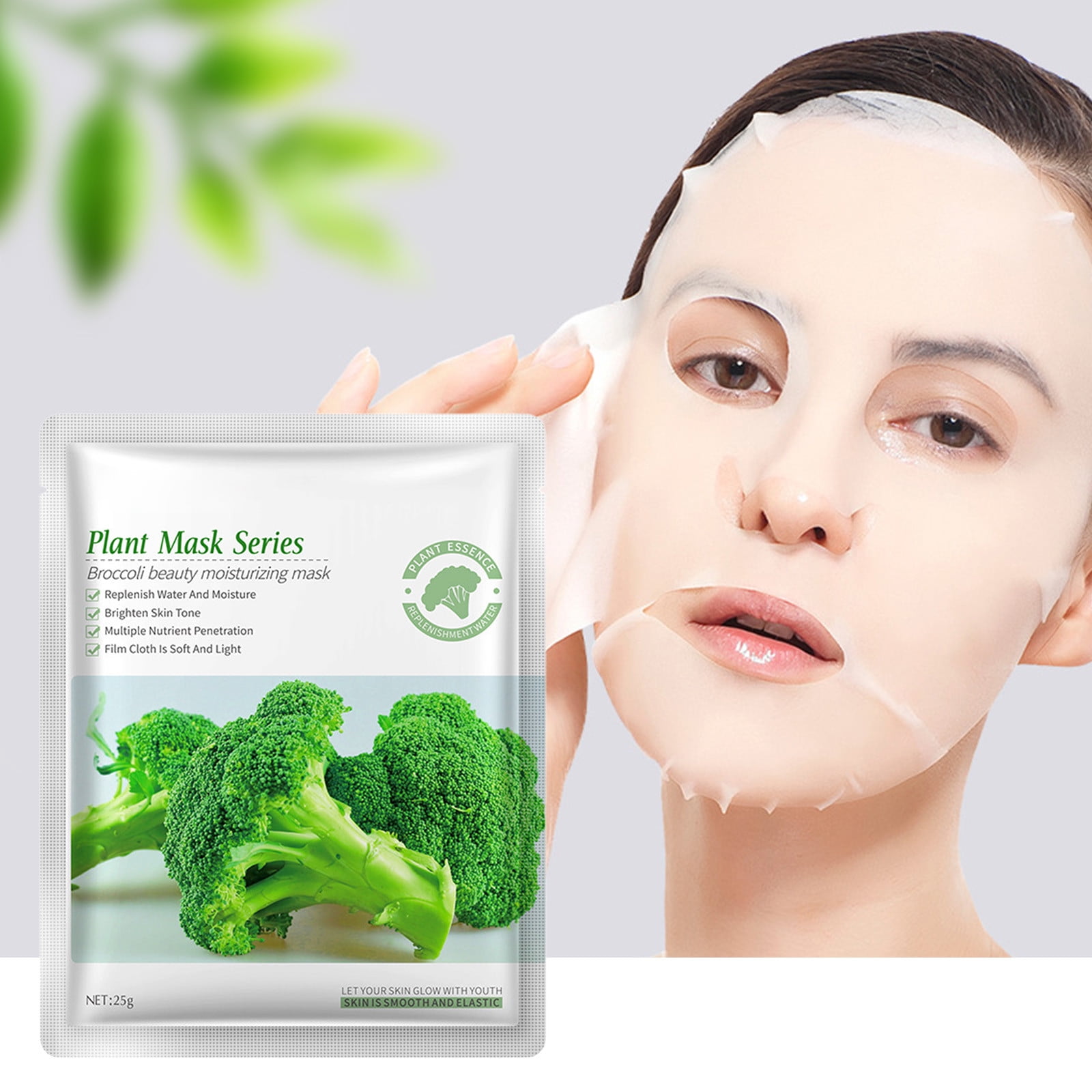 QIPOPIQ Double Shot Mask Broccoli Sheet Mask - Hydrating Ampoule ...