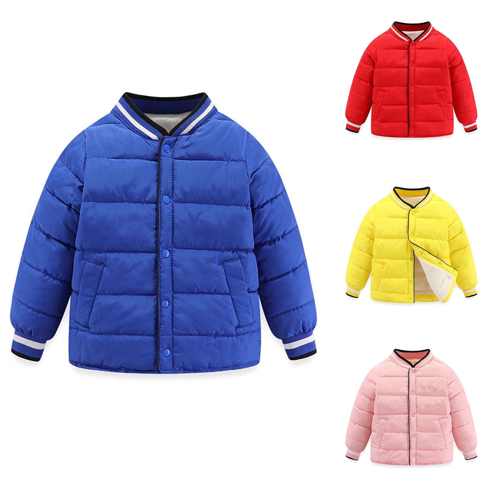 QIPOPIQ Girls' Quilted Puffer Jacket - Mid Weight Full Zip Up Hooded ...