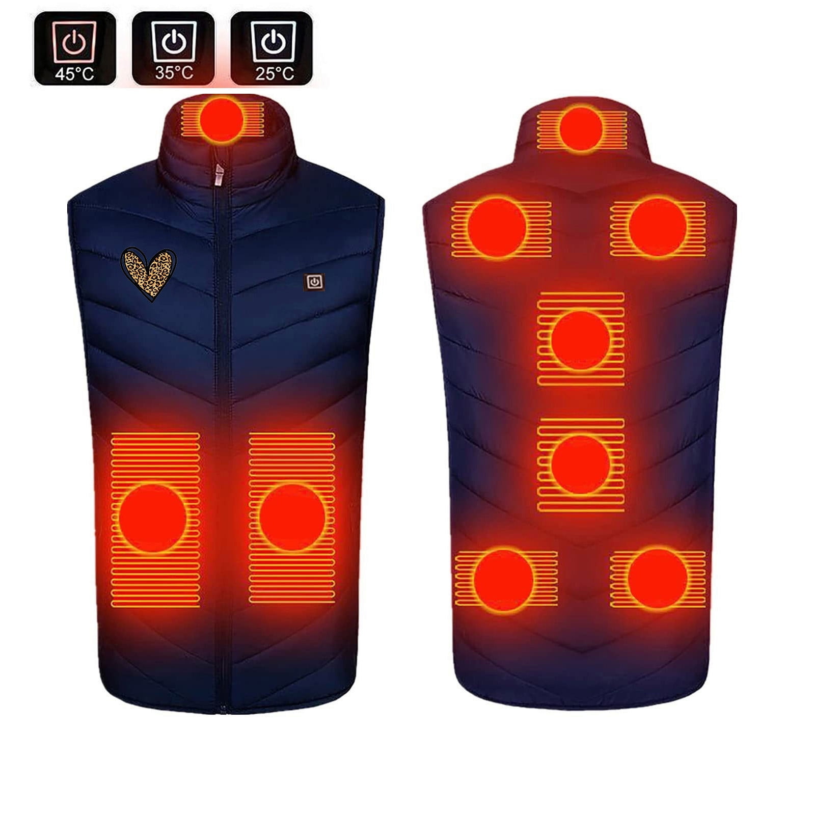 QIPOPIQ Heated Vest for Men & Women, Smart Heated Jacket Windproof ...