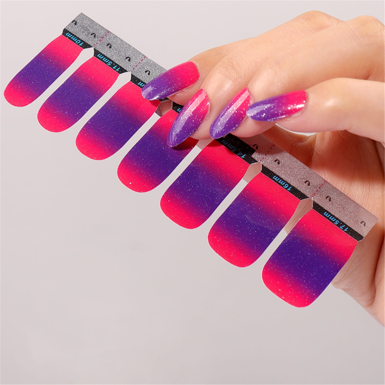 QIPOPIQ Nail Gel Polish Strips Color Nail Wraps DIY Decals Beauty Nail ...