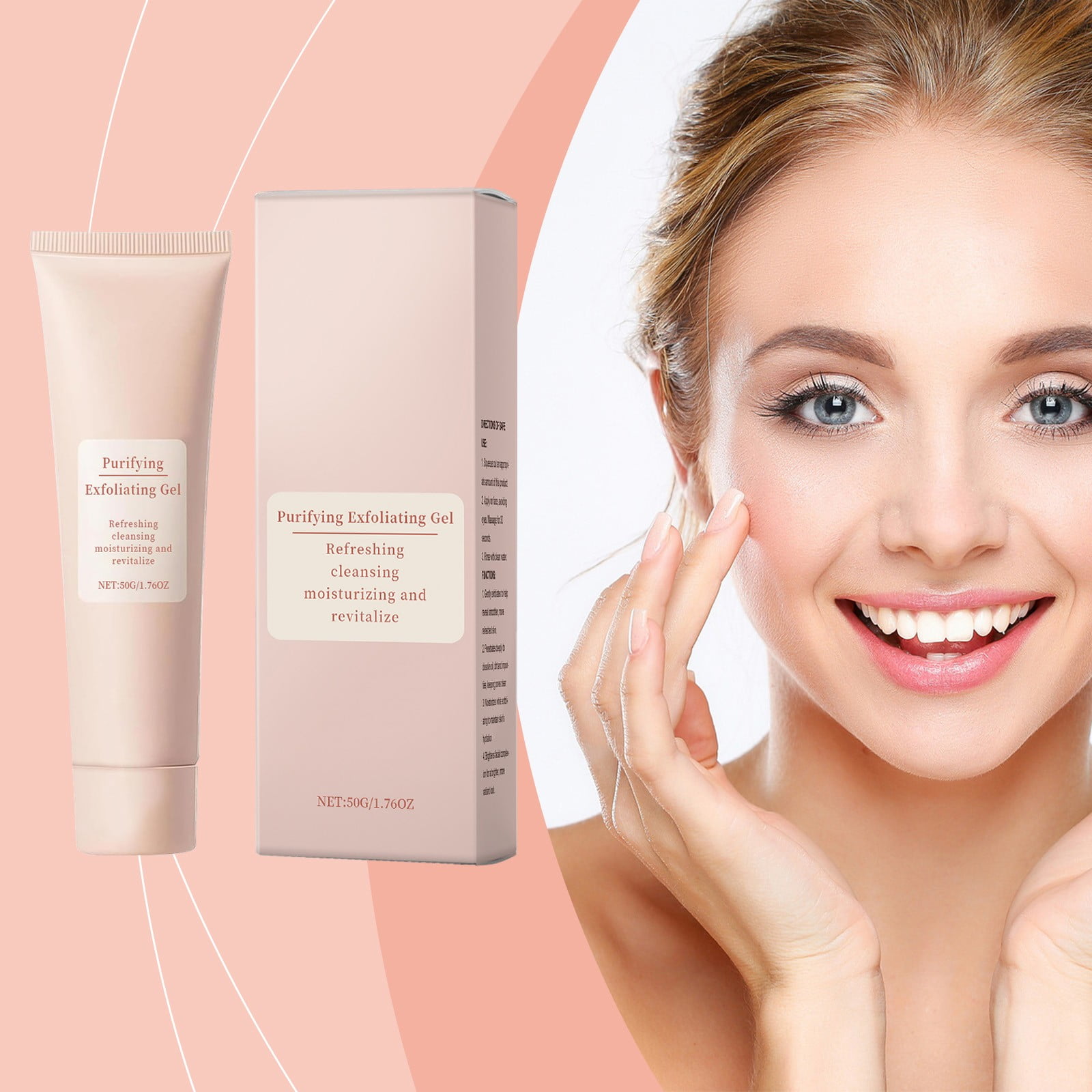 QIPOPIQ Purifying Exfoliating Gel, Facial Exfoliator Cleanser ...