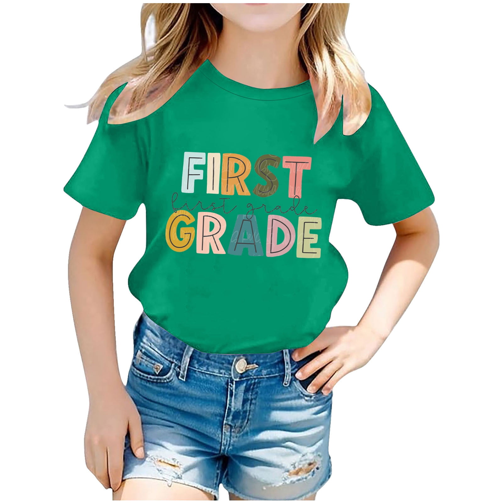 QIPOPIQ Toddler Boy Girl Short Sleeve Back to School Shirt First Day of ...