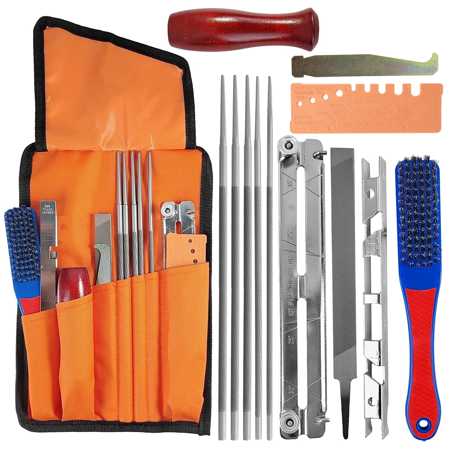 QIPUNEKY 13 Pack Chainsaw File, Chainsaw Sharpener Kit, Chain Saw ...