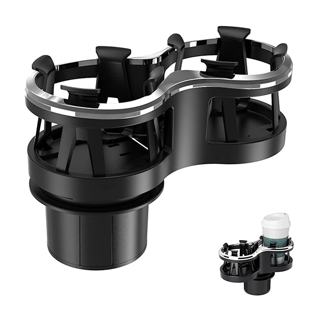 QIPUNEKY Multifunctional Car Cup Holder, 2 in 1 Car Drink Holder ...