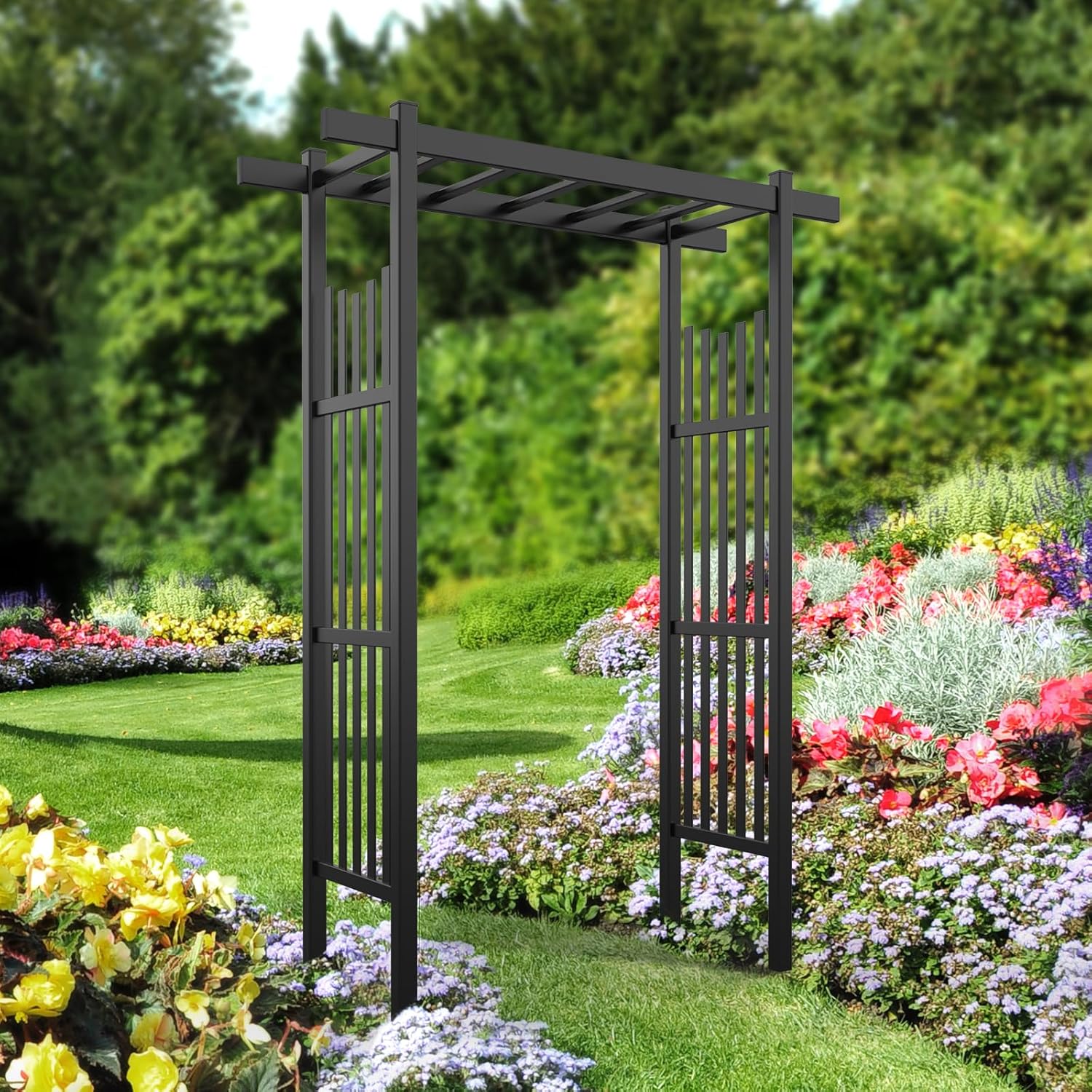 QISHENSHUI Garden Arbor, PVC Wedding Arch for Ceremony Party, Garden ...