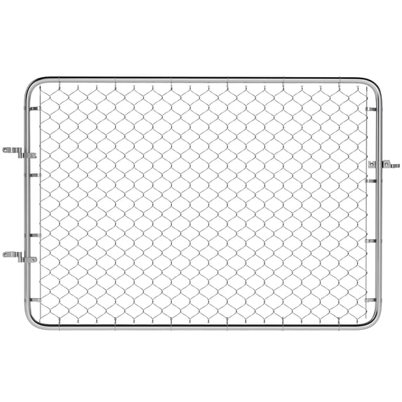 QISHENSHUI Heavy-Duty Chain Link Fence Gate – Adjustable Galvanized ...