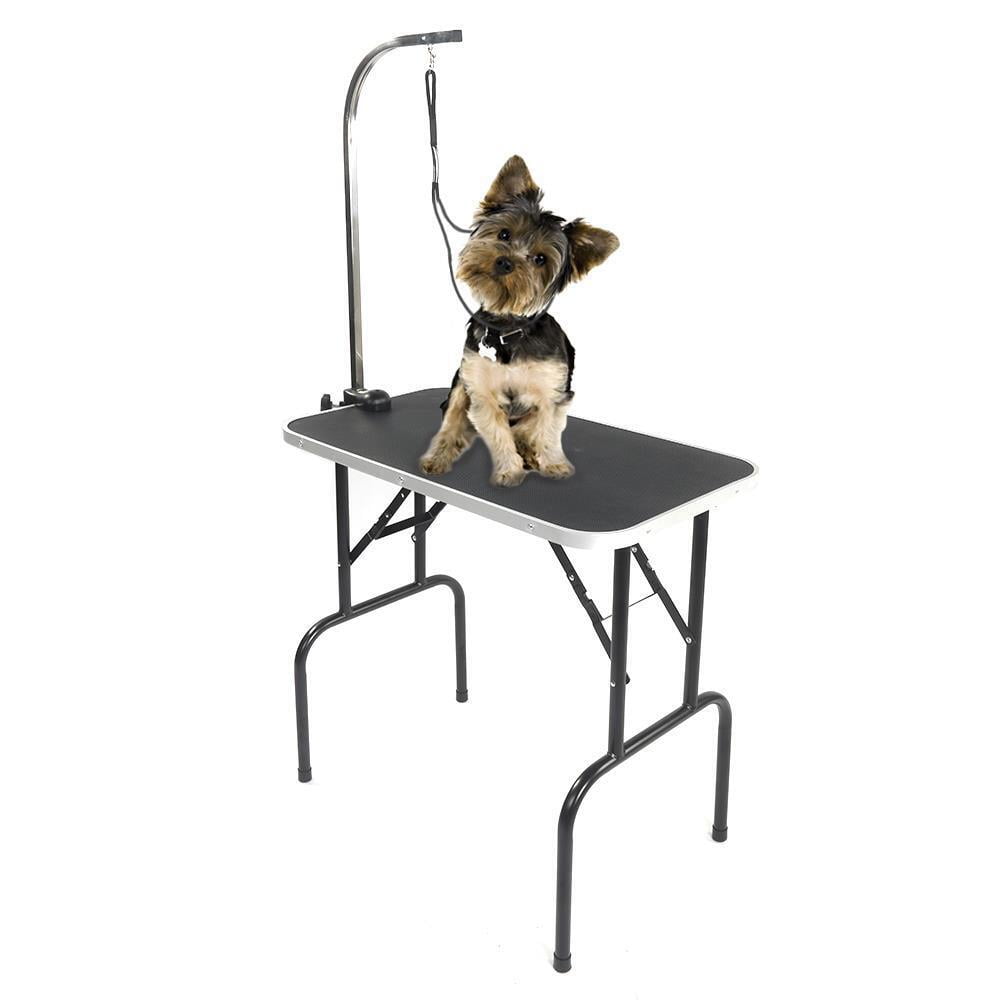 QISHIERDISHA 32-inch Foldable Pet Dog Grooming Table with Adjustable ...