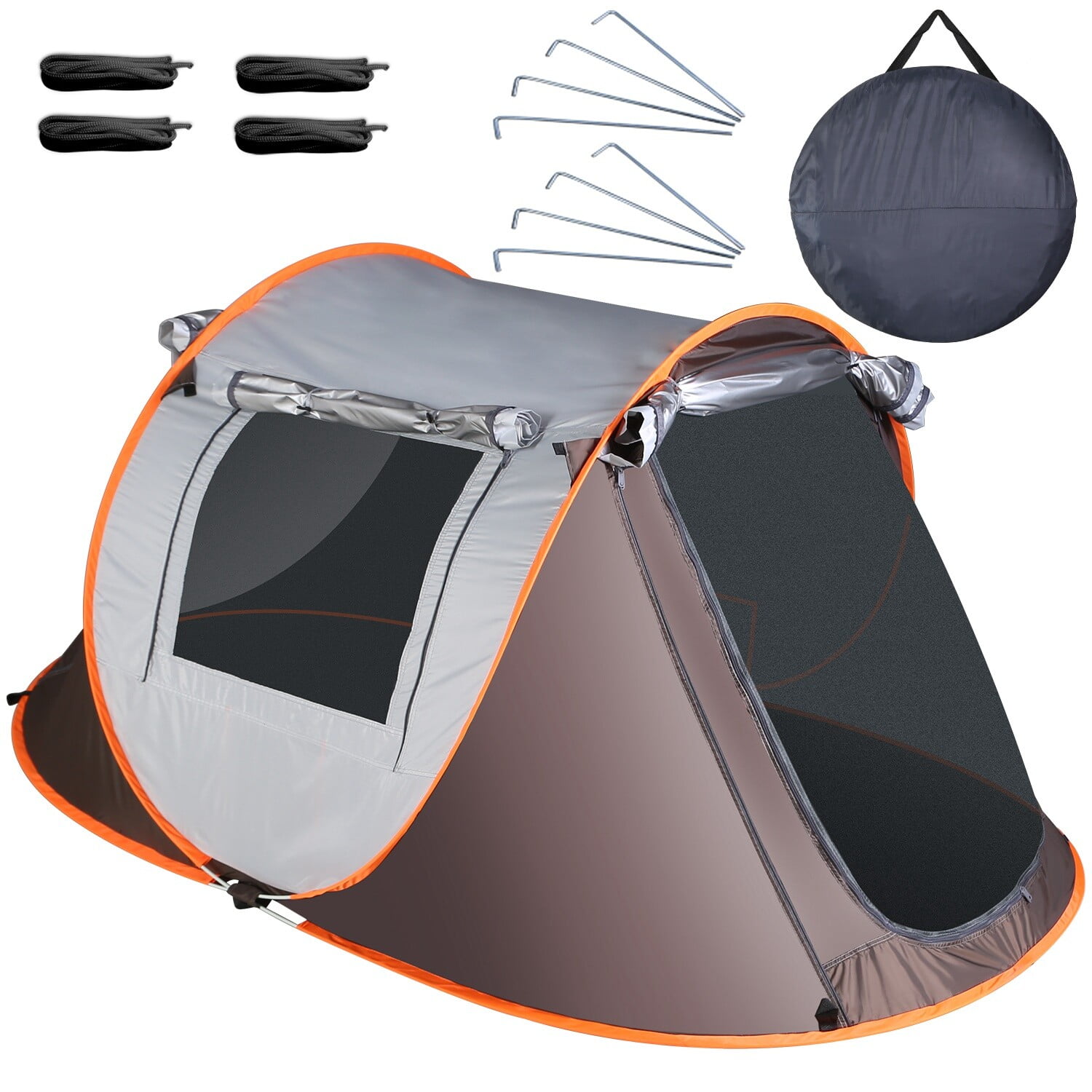 QISHIERDISHA 5-8 Person Pop Up Tent – Instant Setup Family Camping Tent ...