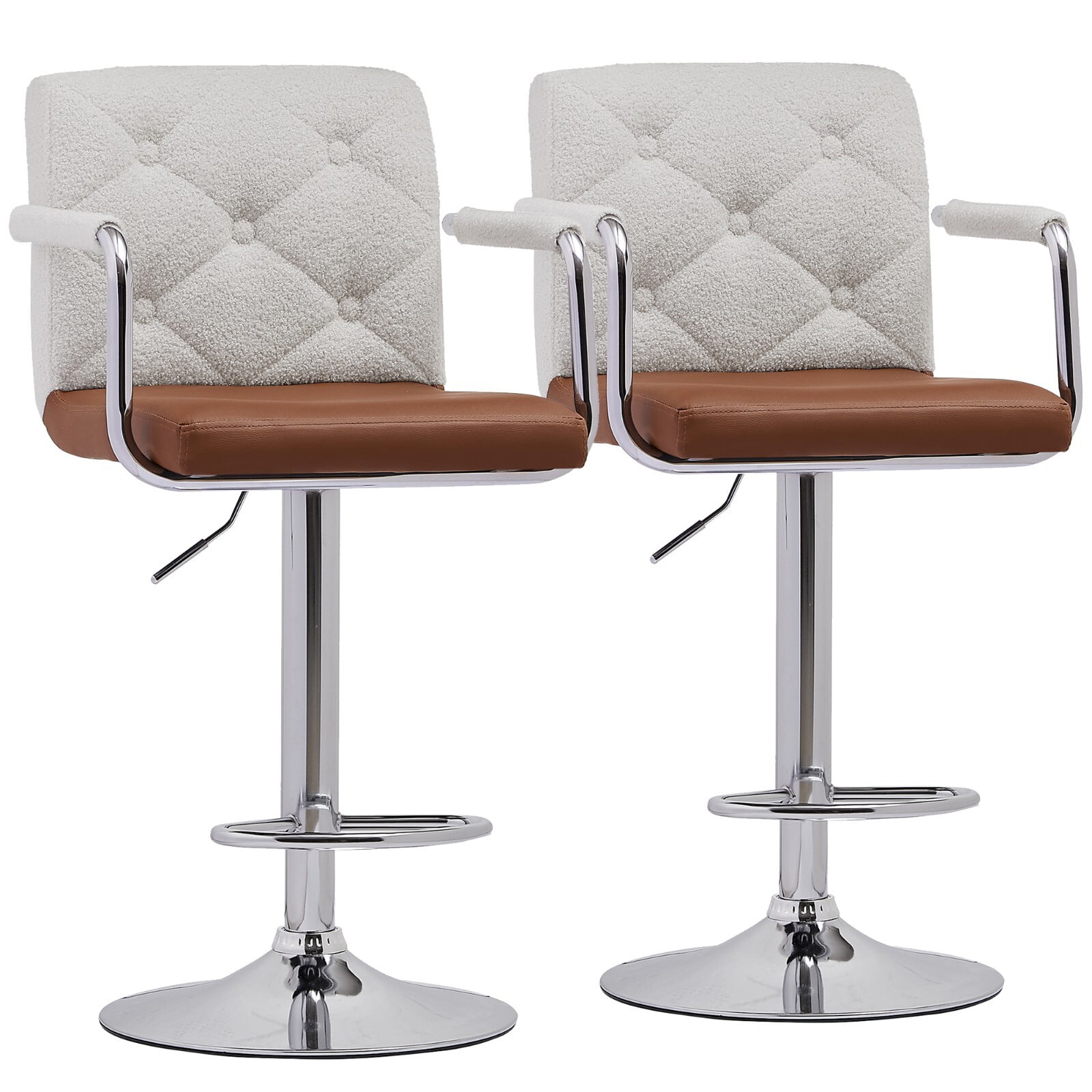 QISHIERDISHA Bar Stools, Adjustable Bar Stools Set of 2, Counter Height ...