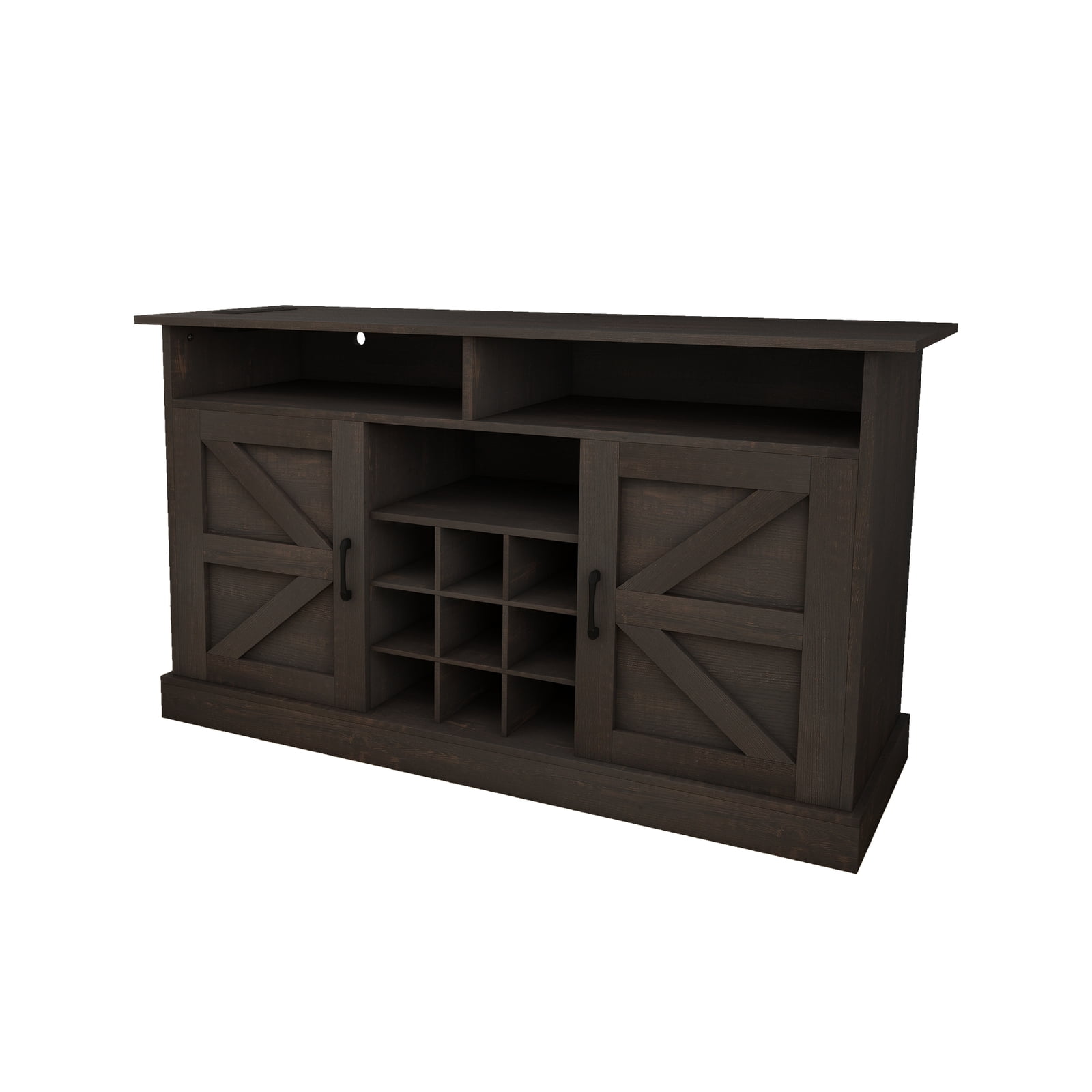 QISHIERDISHA Buffet Cabinet, 47" Farmhouse Coffee Bar with Power Outlet ...