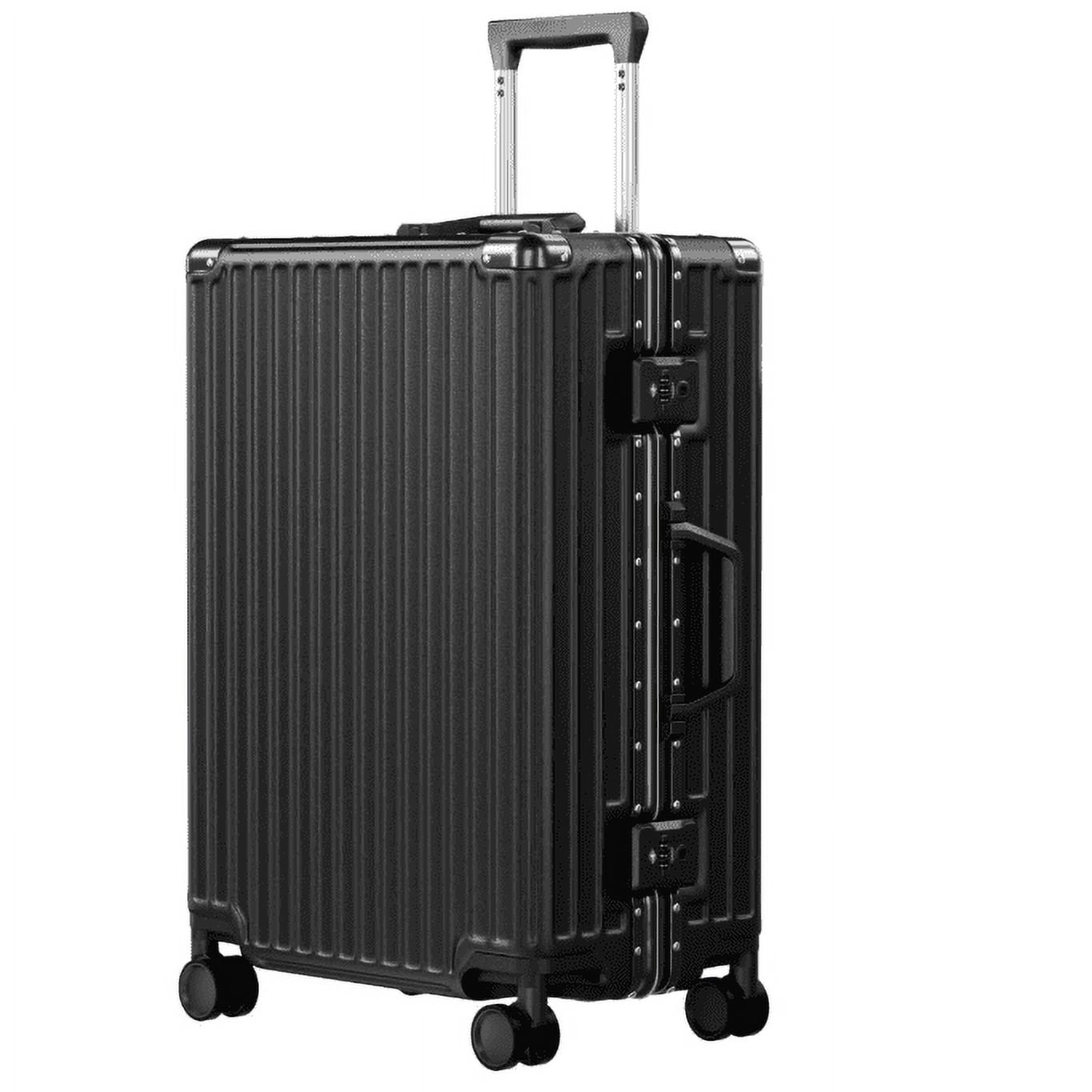 QISHIERDISHA Carry On Luggage PC+ABS Aluminum Frame Zipperless Luggage ...