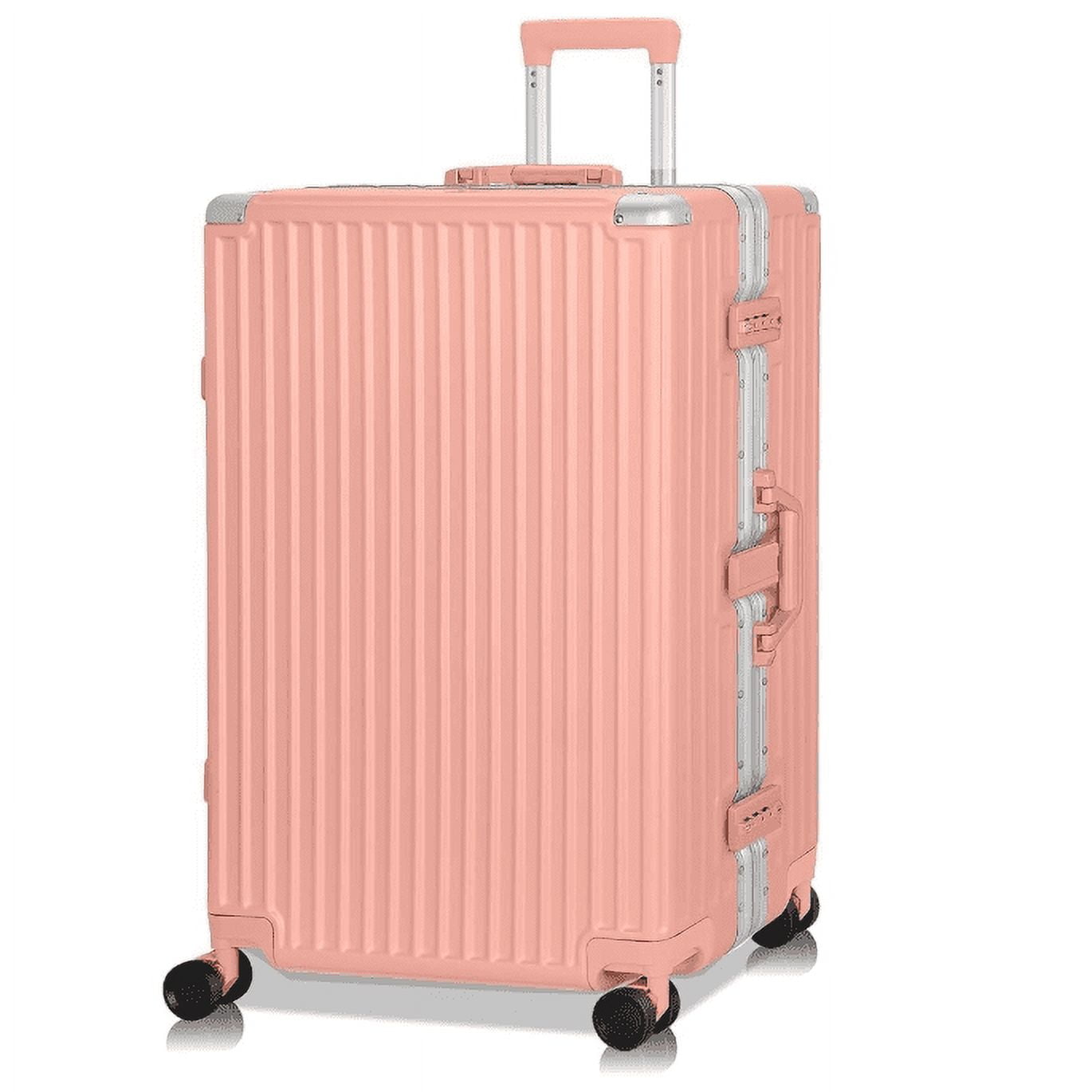 QISHIERDISHA Carry On Luggage PC+ABS Aluminum Frame Zipperless Luggage ...