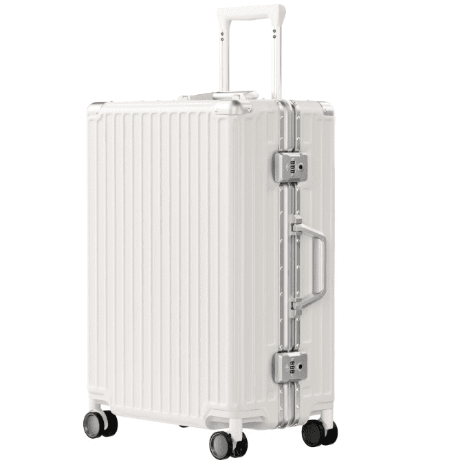 QISHIERDISHA Carry On Luggage PC+ABS Aluminum Frame Zipperless Luggage ...