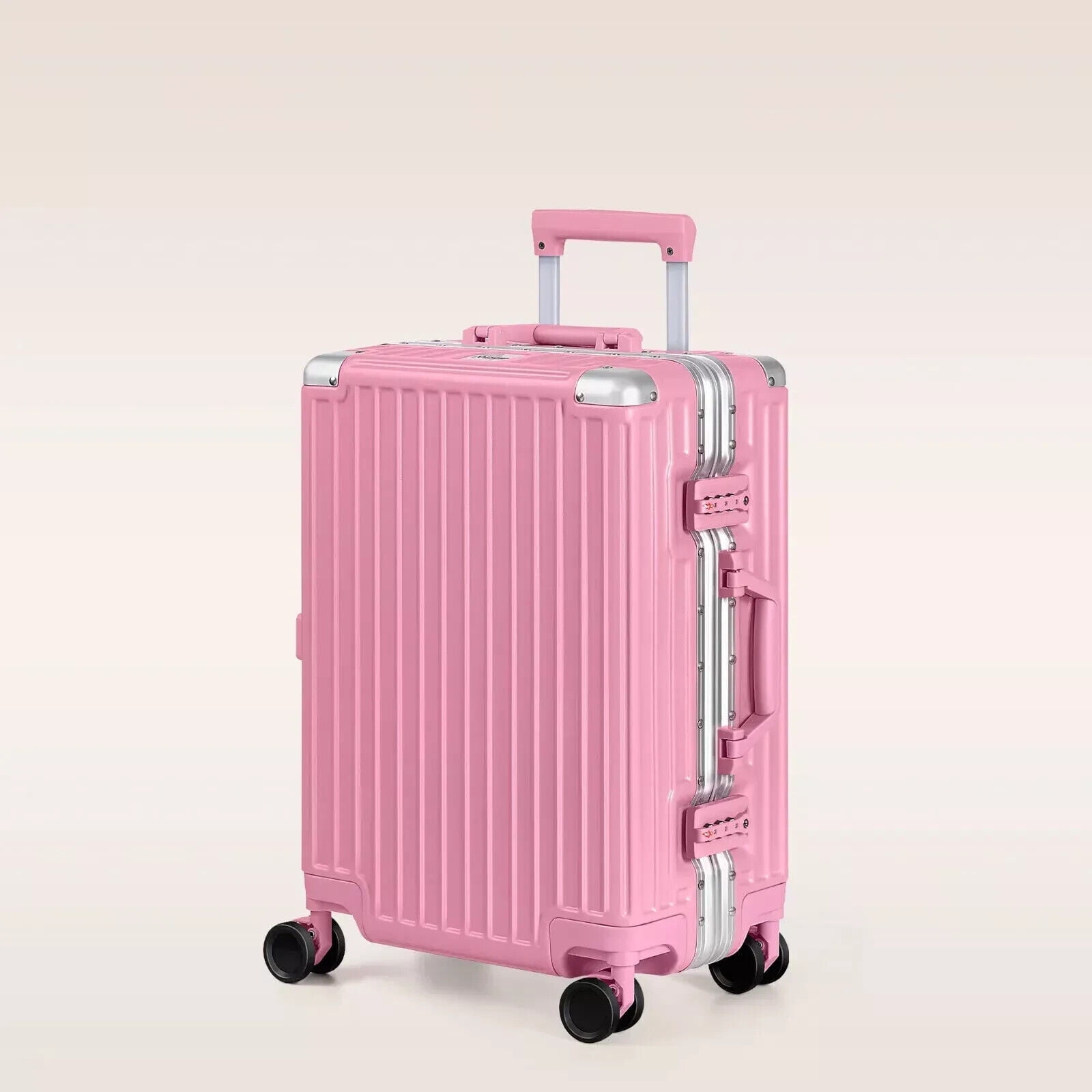 QISHIERDISHA Carry On Luggage PC+ABS Aluminum Frame Zipperless Luggage ...