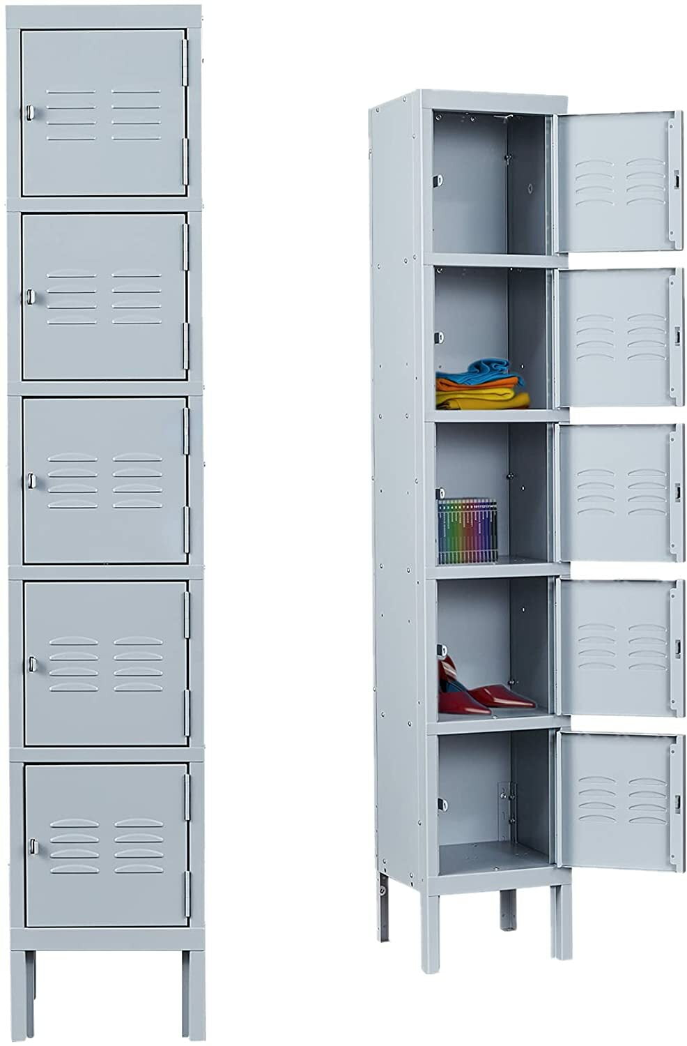 QISHIERDISHA Lockers for Employees 66" H Tall Storage Locker with 4 ...