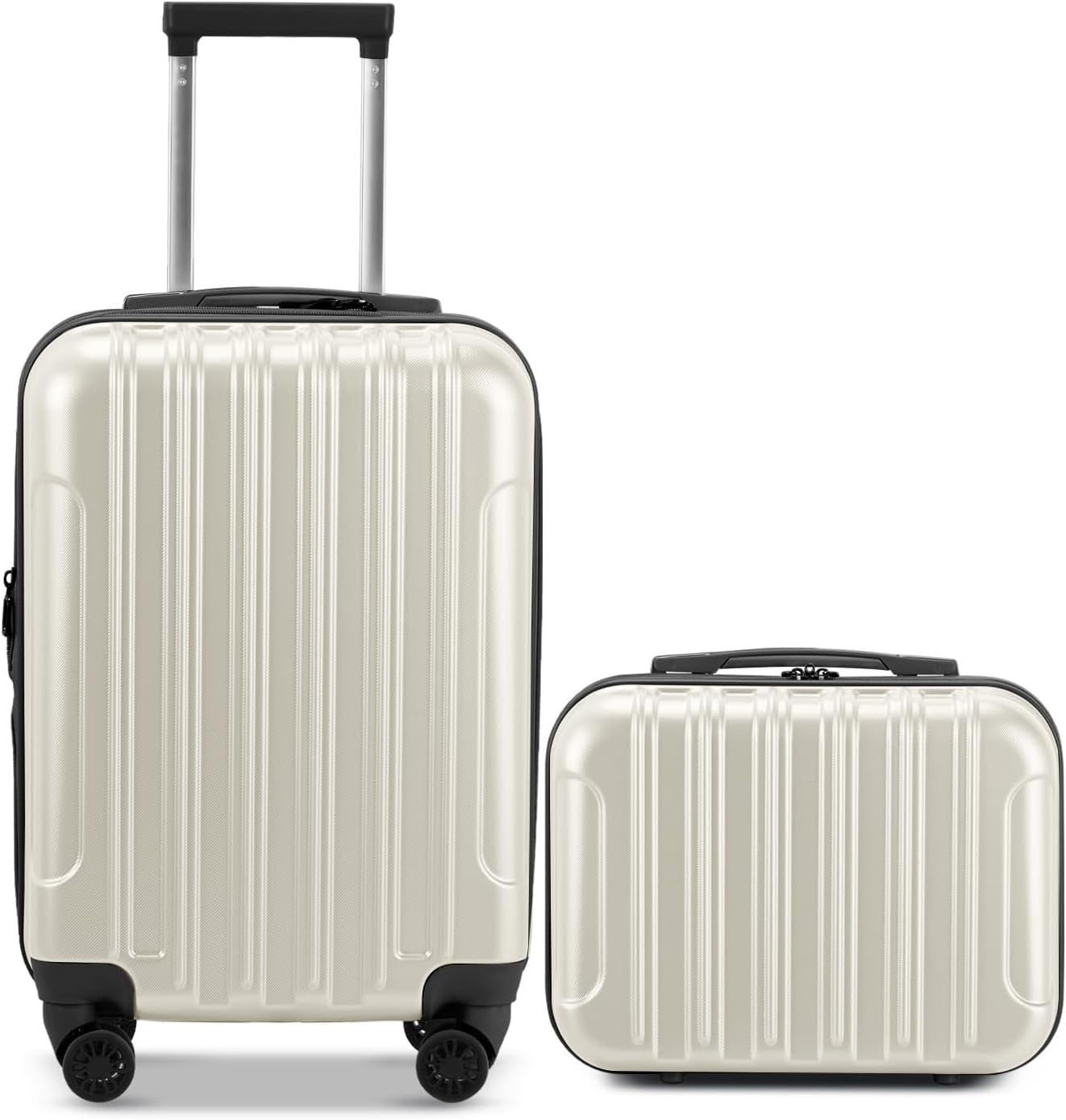 QISHIERDISHA Luggage Sets 2 Pieces Airline Approved, 14'' Carry-On ...