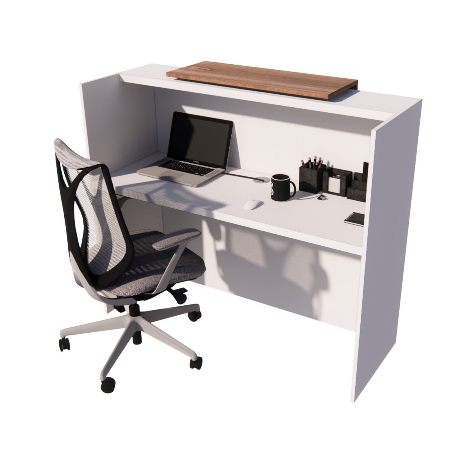 QISHIERDISHA Modern Reception Desk, Multifunctional Modern Transaction ...