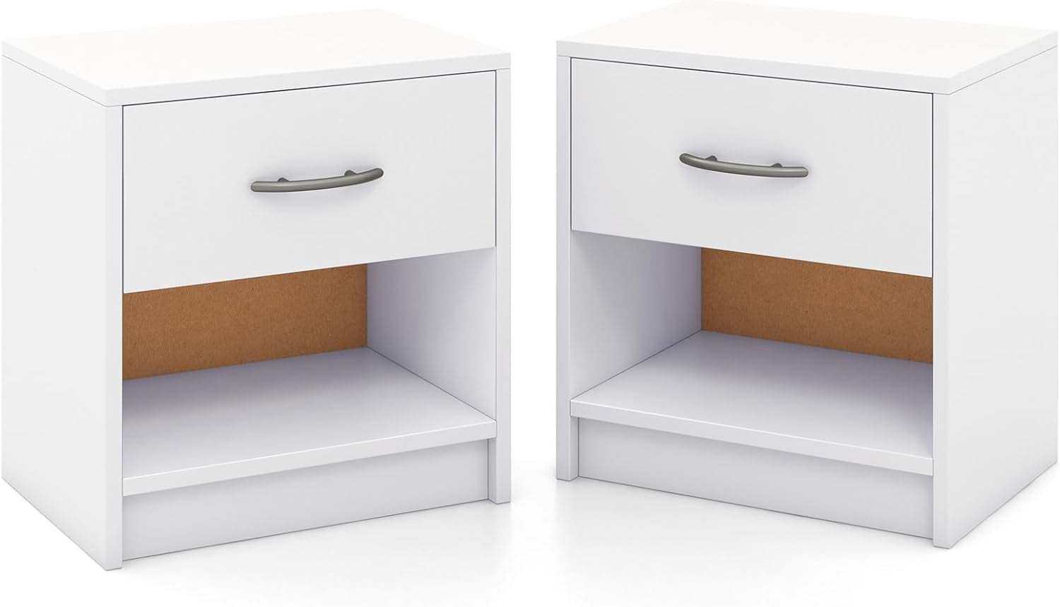 QISHIERDISHA Night Stand with Drawer, Wood Modern End Table with Open ...