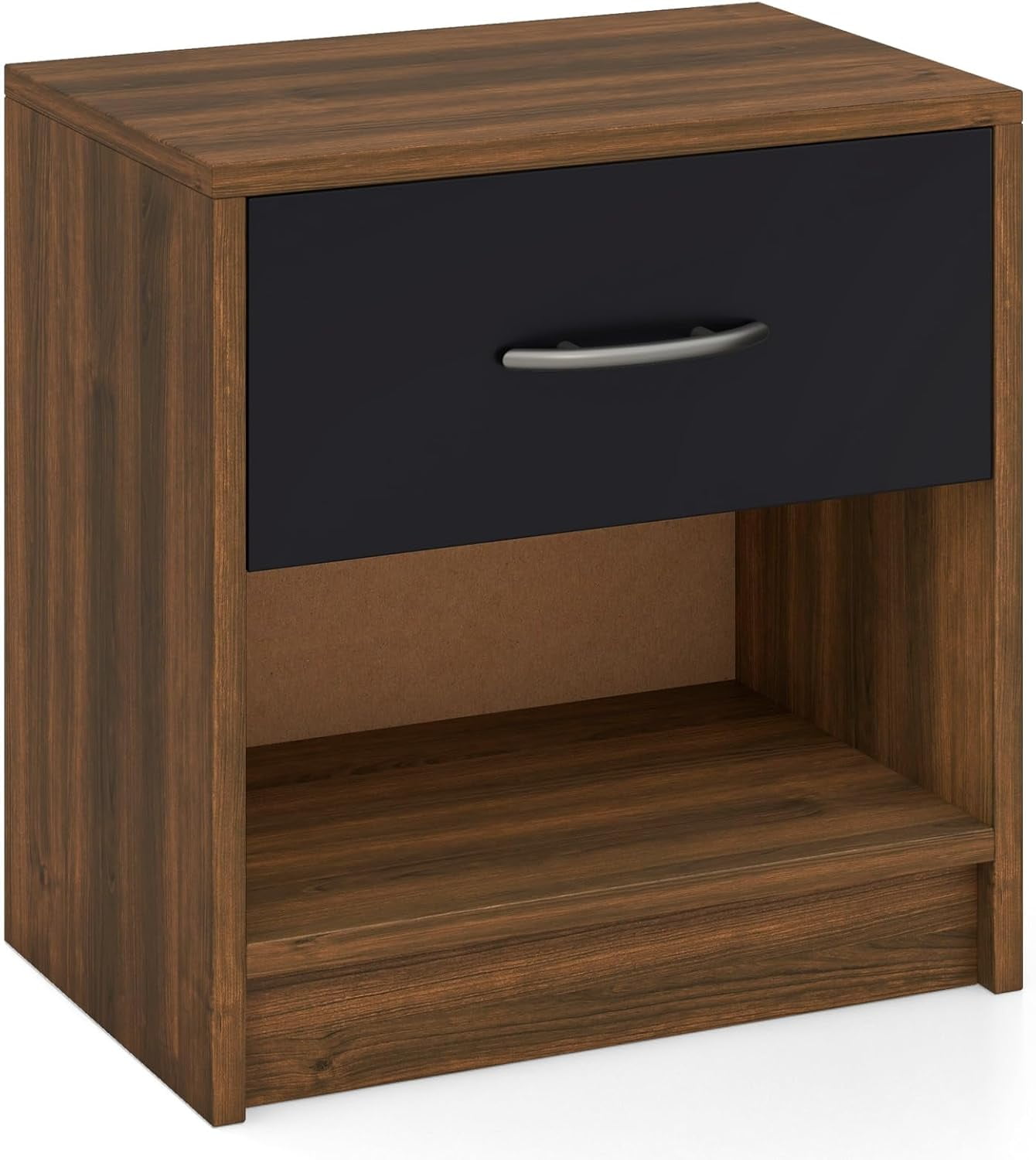 QISHIERDISHA Night Stand with Drawer, Wood Modern End Table with Open ...
