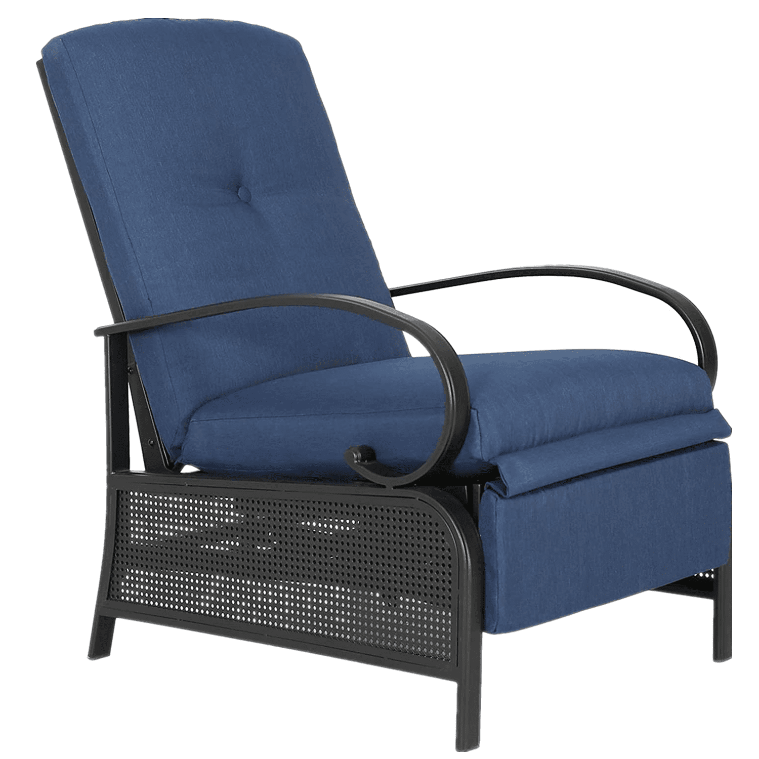 QISHIERDISHA Outdoor Recliner Adjustable Metal Patio Reclining Lounge ...