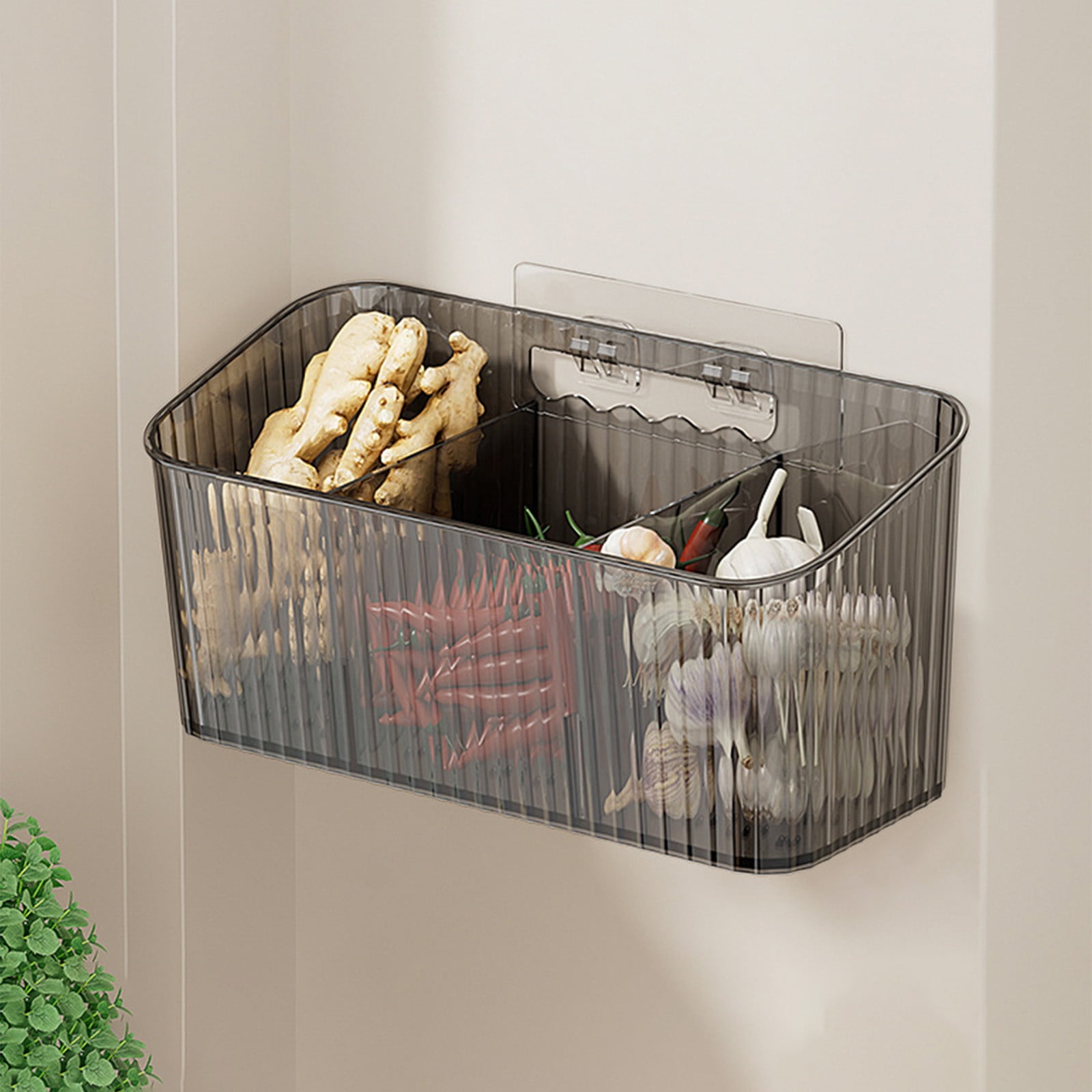 QISIWOLE Clear Wall Mounted Storage Bins, Acrylic Cabinet Door ...