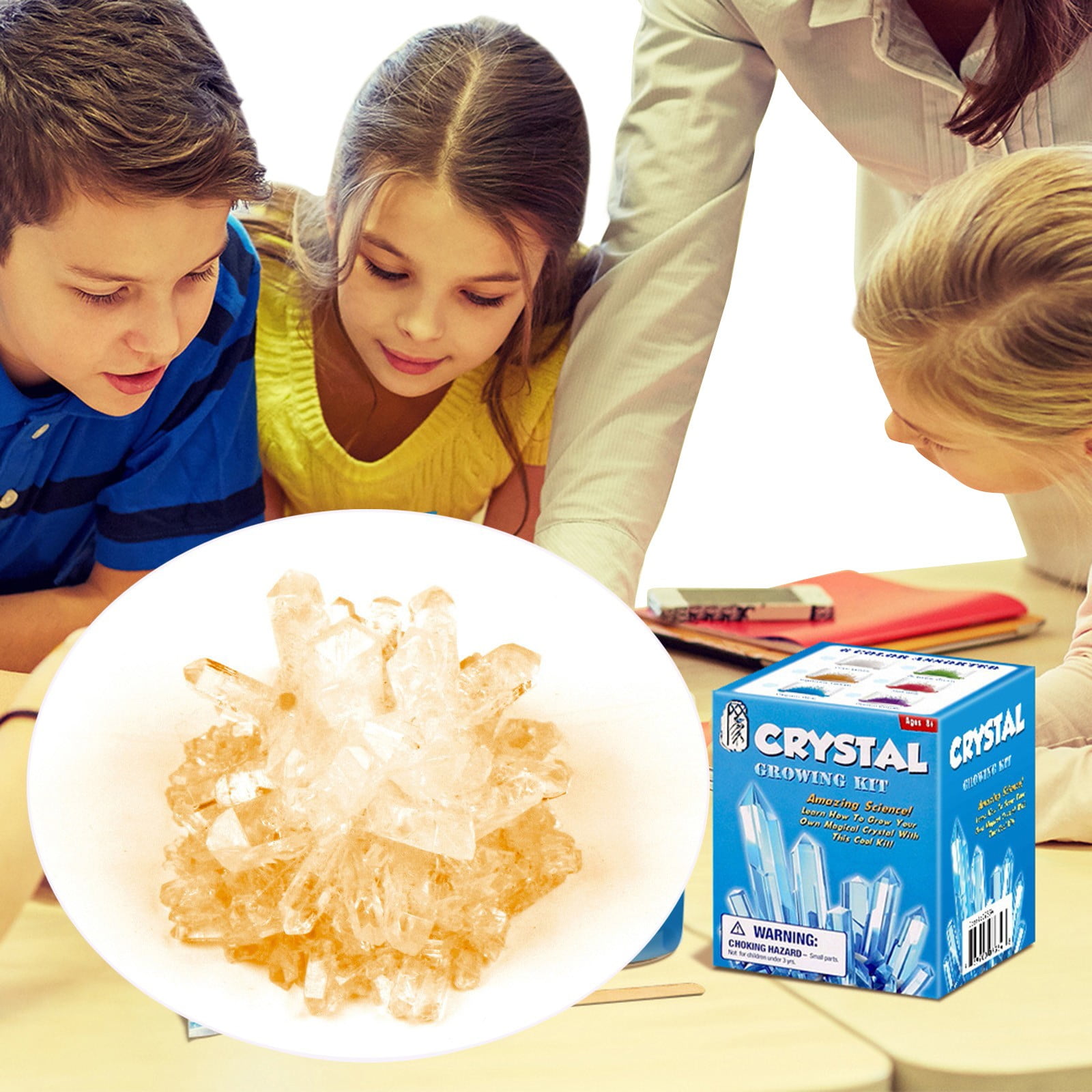 QISIWOLE Educational toys Crystal Growing Kit - Vibrant Colored ...