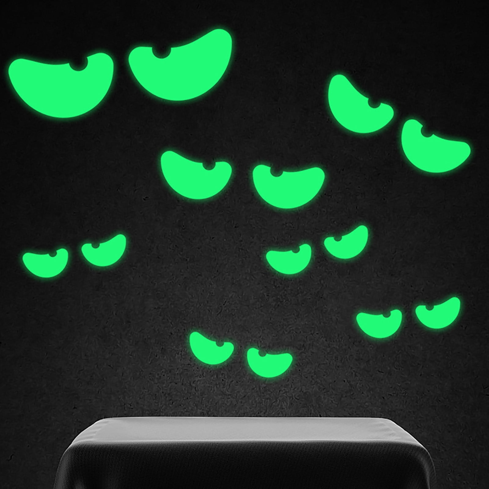 QISIWOLE Halloween Luminous Sticker, Creative Removable Luminous ...