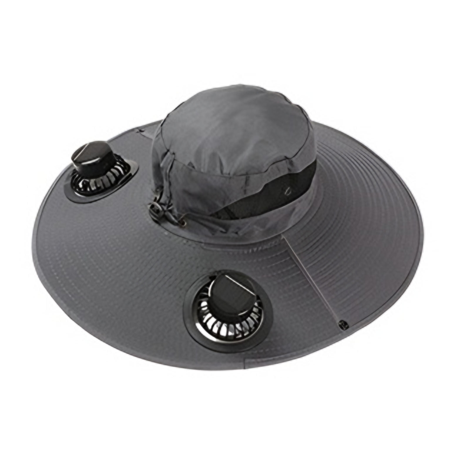 QISIWOLE Outdoor Wide Brim Sun Hat with Solar Fan, Flower Printed Solar ...