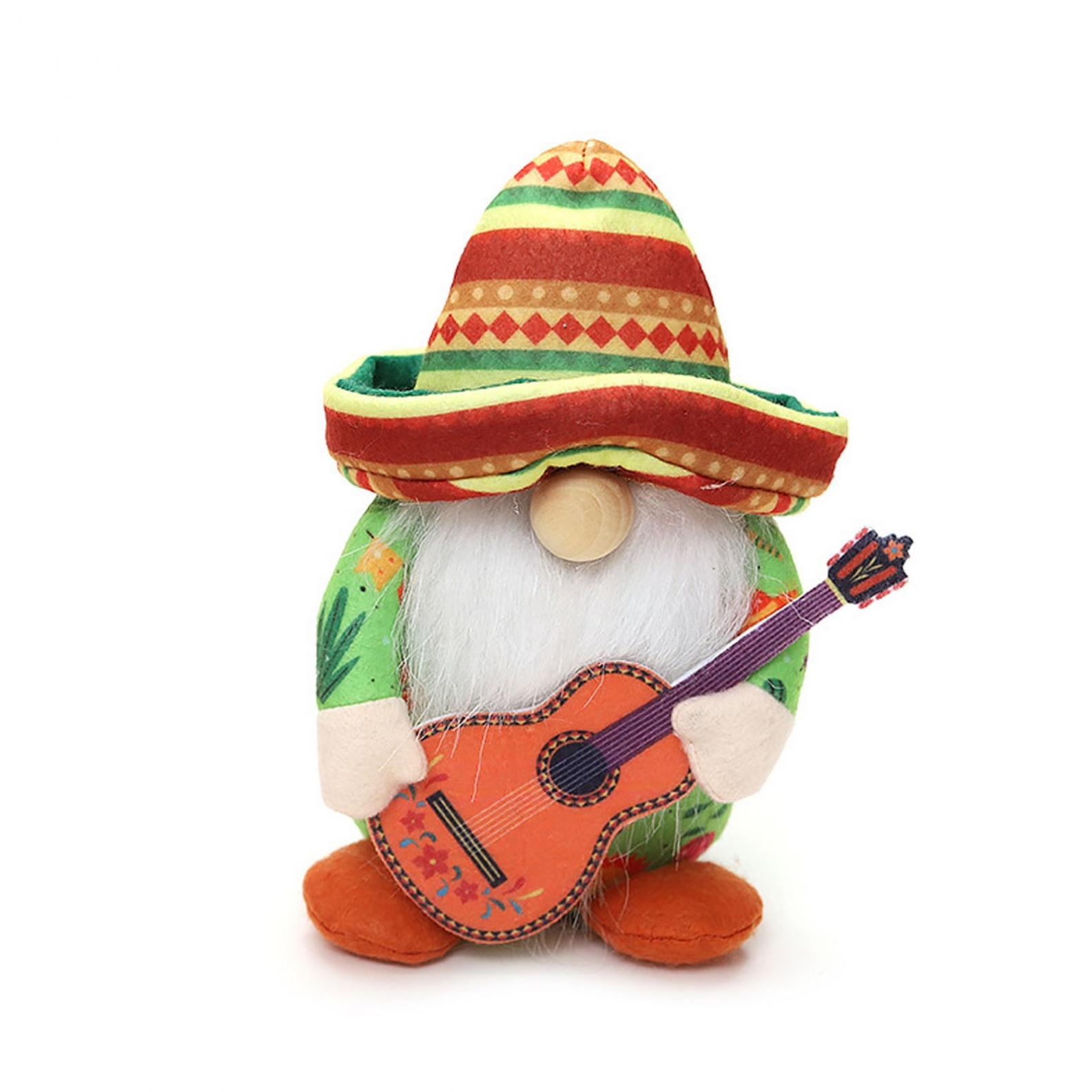 QISIWOLE Plush Toys Wide Brimmed Hat Rudolph Dwarf Doll Musical ...