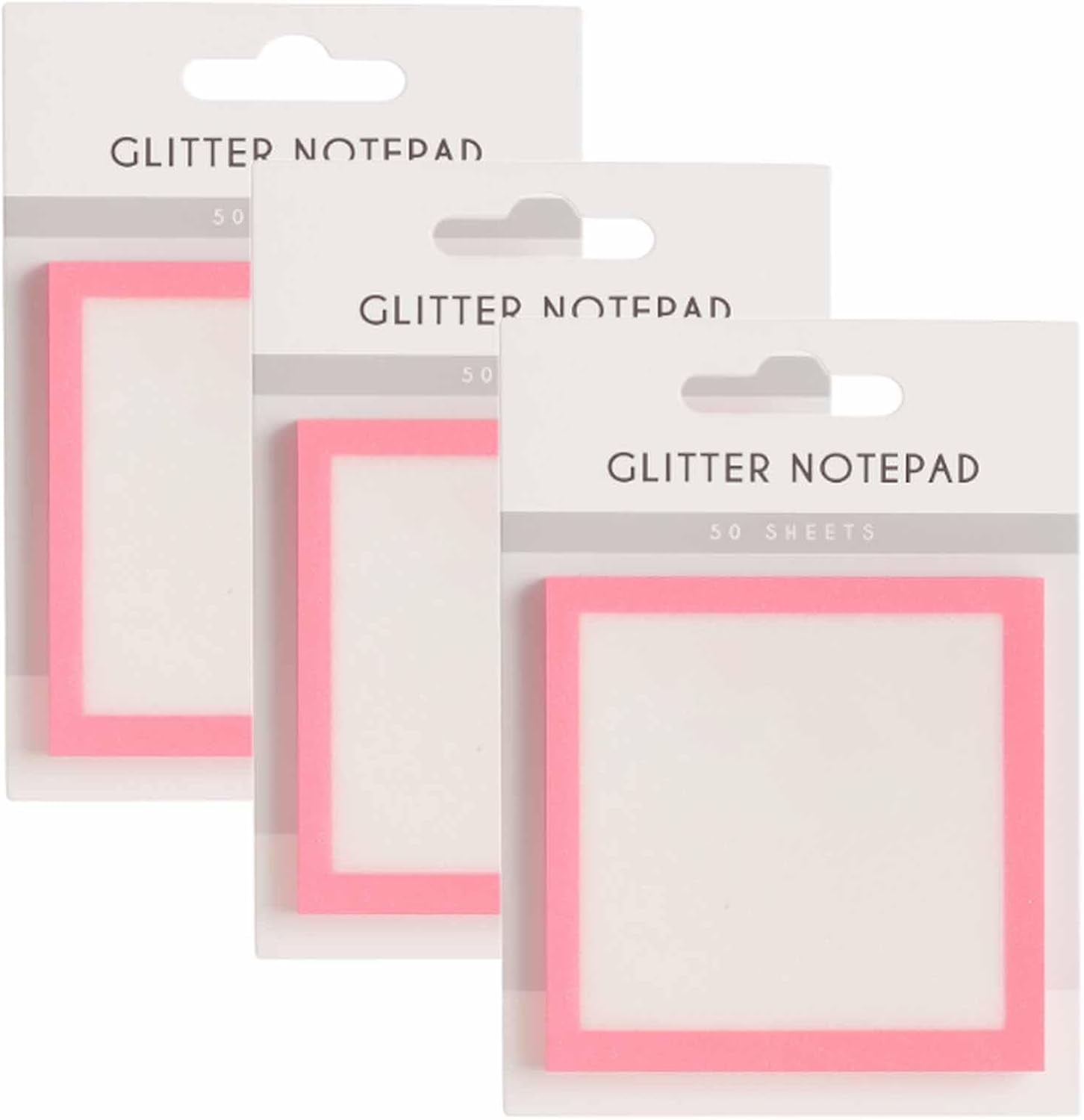 QISIWOLE Sparkle Sticky Notes, Clear Post It Notes Pastel, Cute Self ...
