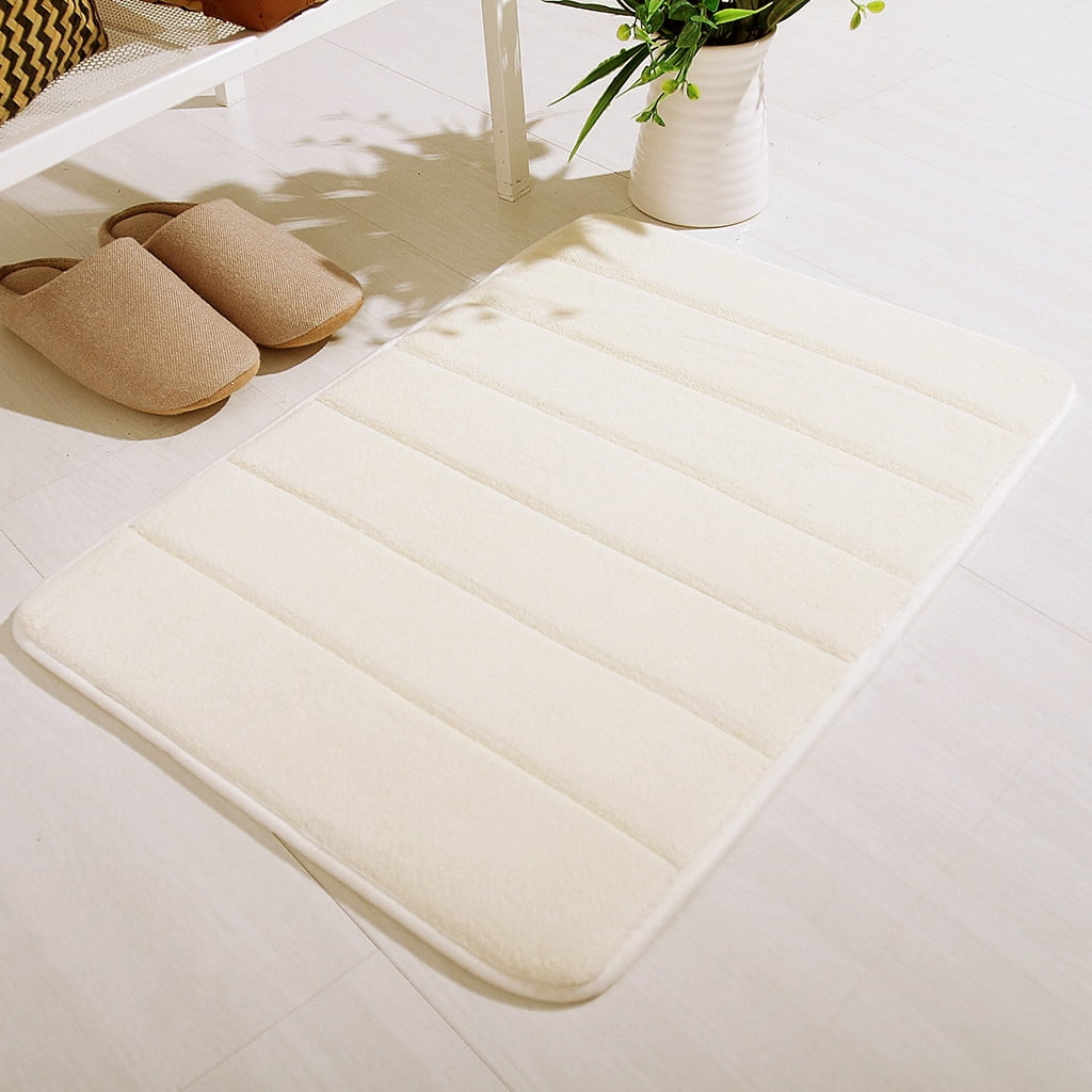 QISIWOLE Thick Memory Foam Bath Rug, Soft Absorbent Luxury Mats, Plush ...