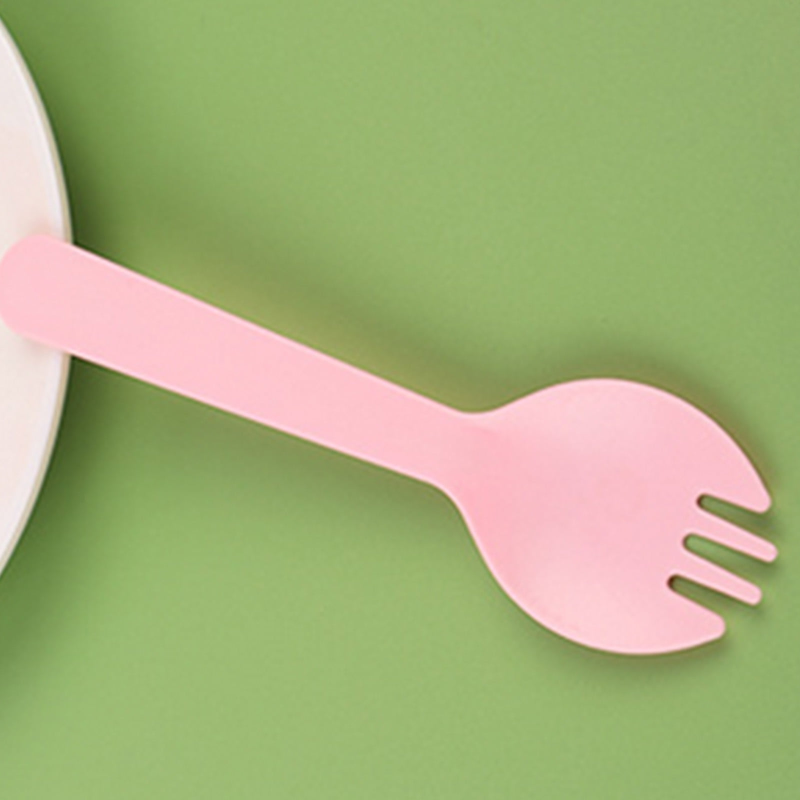 QISIWOLE Tionc100 Pcs Disposable Plastic Sporks, Individually Wrapped ...