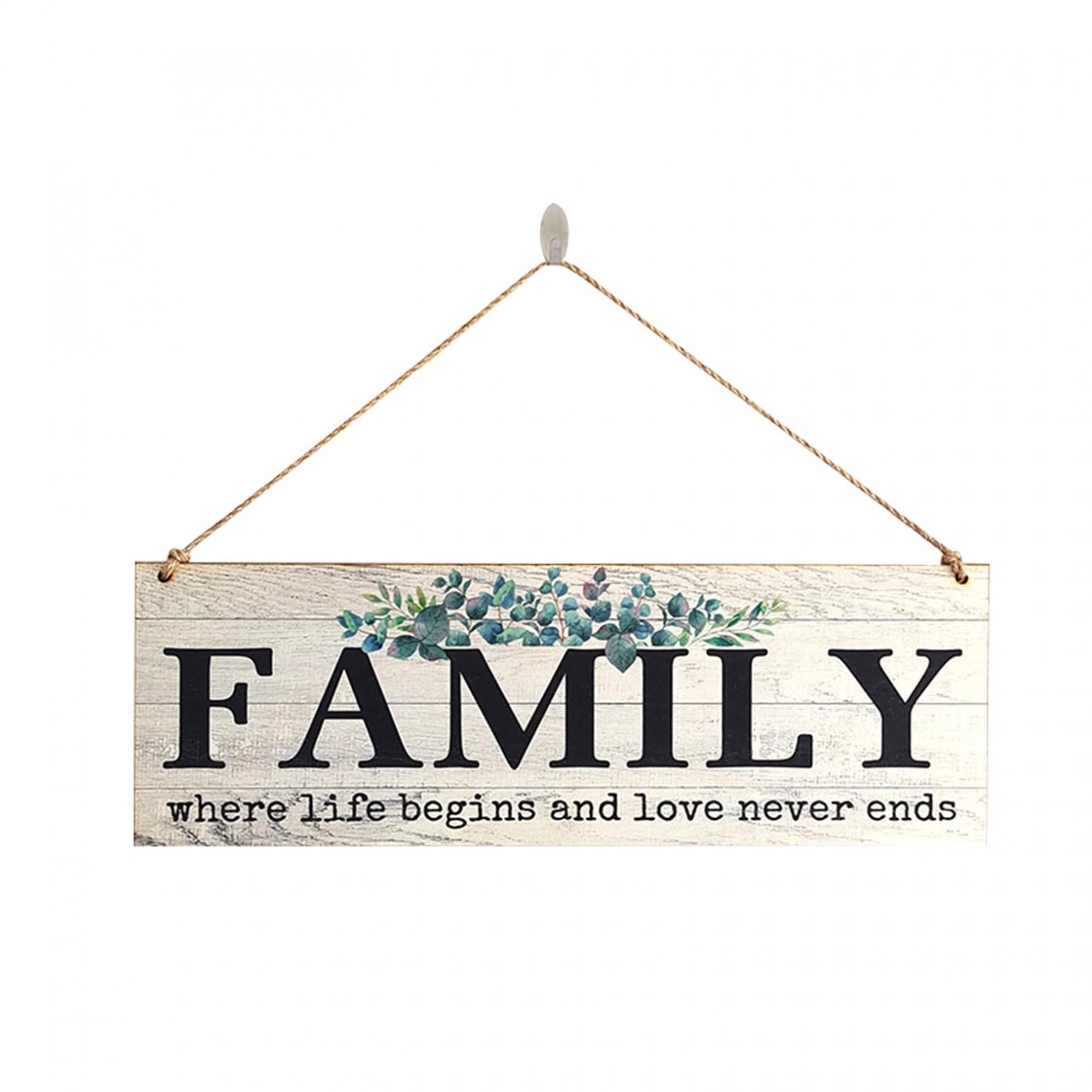 "QISIWOLE Wooden Hanging Wall Decor Sign - Welcome Vertical Wall Art ...