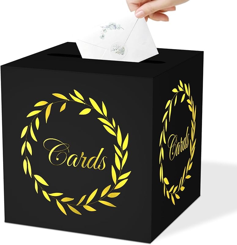 QISOLIY Blue Silver Graduation Card Box, 2025 Glitter Congrats ...