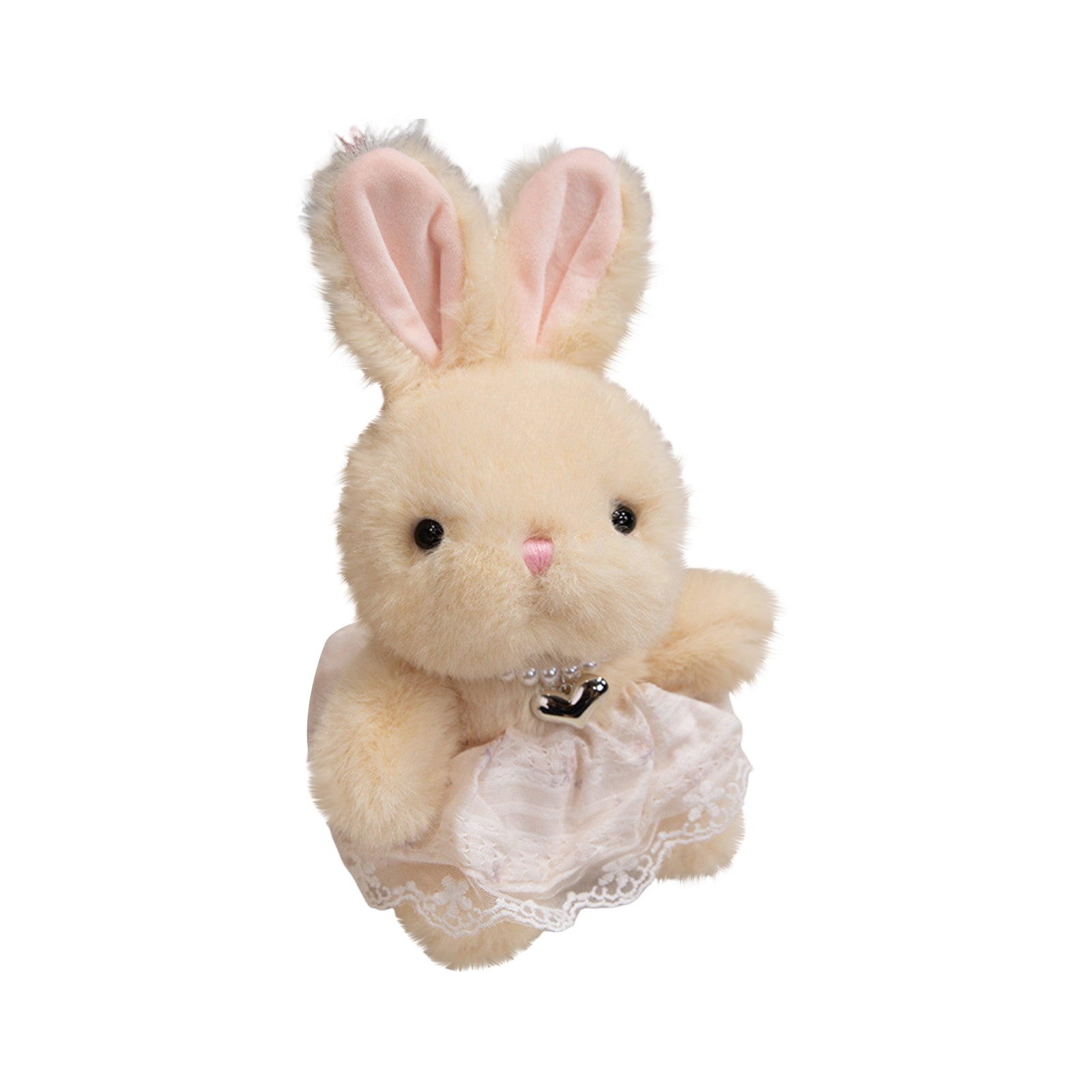 QITOWM Cartoon Plush Bunny Stuffed Animal Soft Rabbit Doll with Lace ...