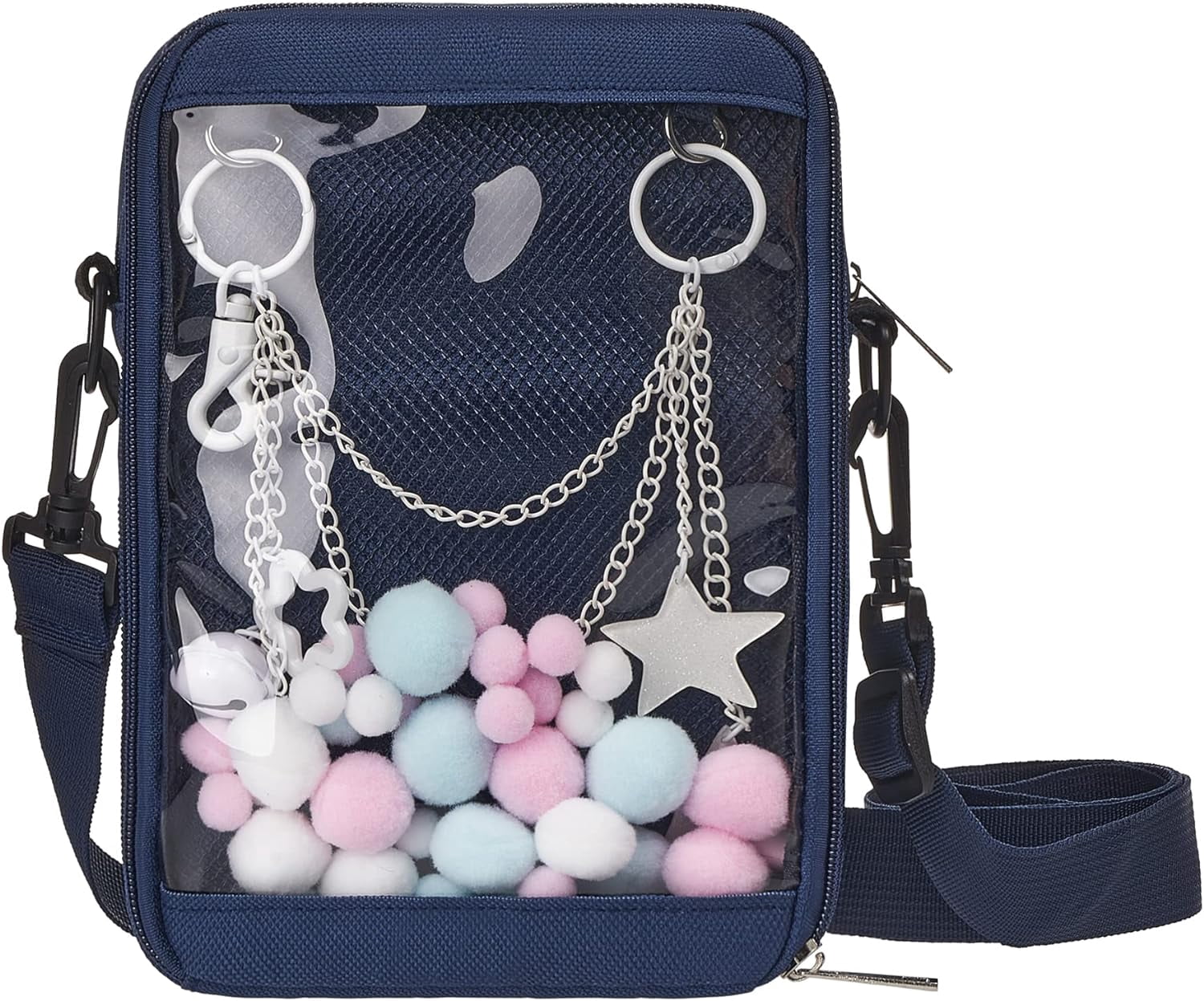 QIUTIAN Ita Bag Small Clear Crossbody Bag Mini Transparent Shoulder ...