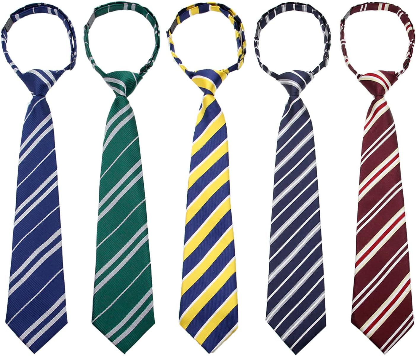QIUTIAN Mantieqingway School Ties for Boys/Kids, Pre-tied Adjustable ...