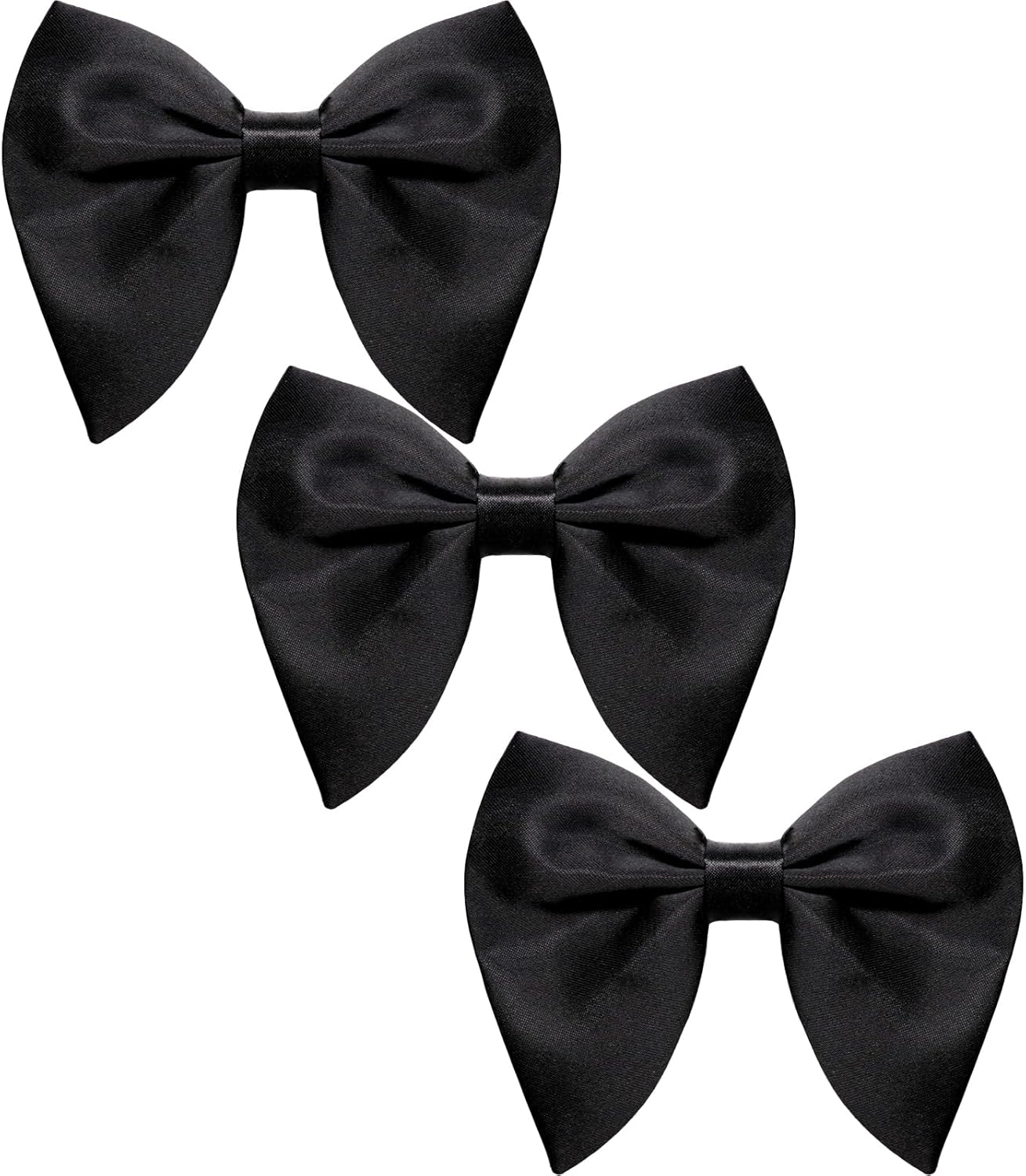 QIUTIAN Oversized Bow Ties for Men, Black/Red Big Bow Tie, Solid Color ...