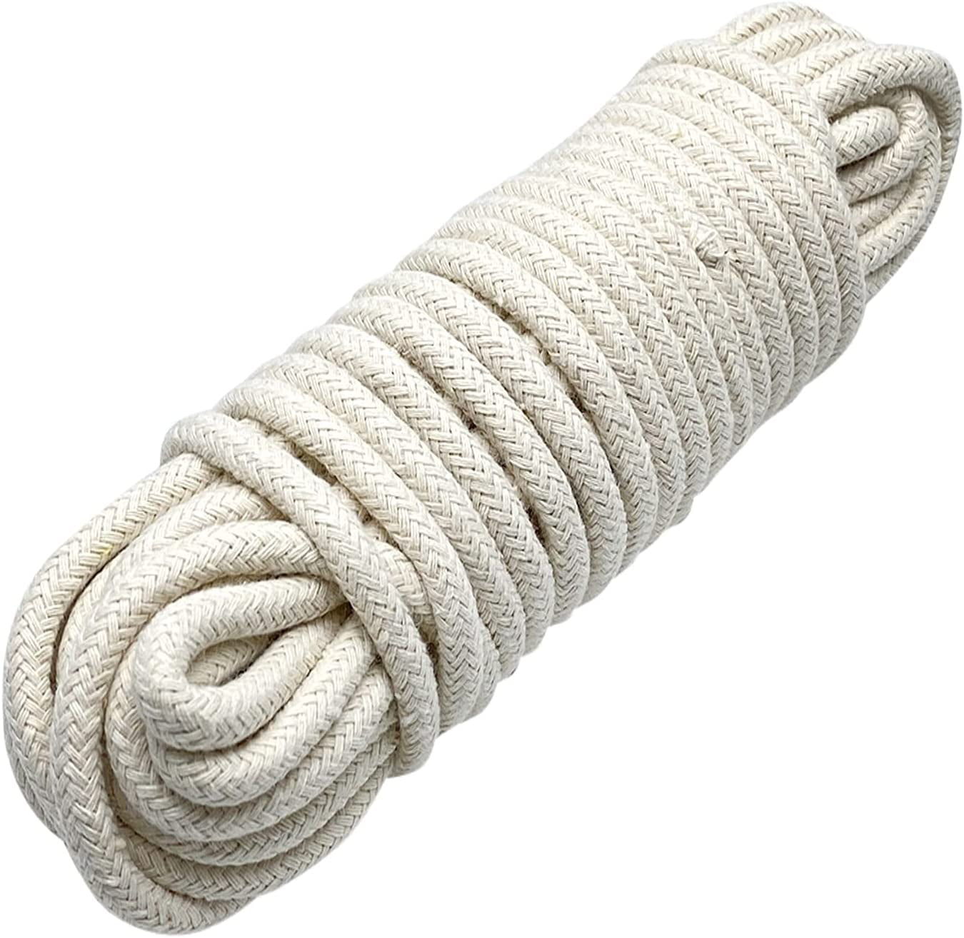 QIUYI 1/4 Inch Natural Cotton Rope, White Craft Rope Clothesline, Used ...