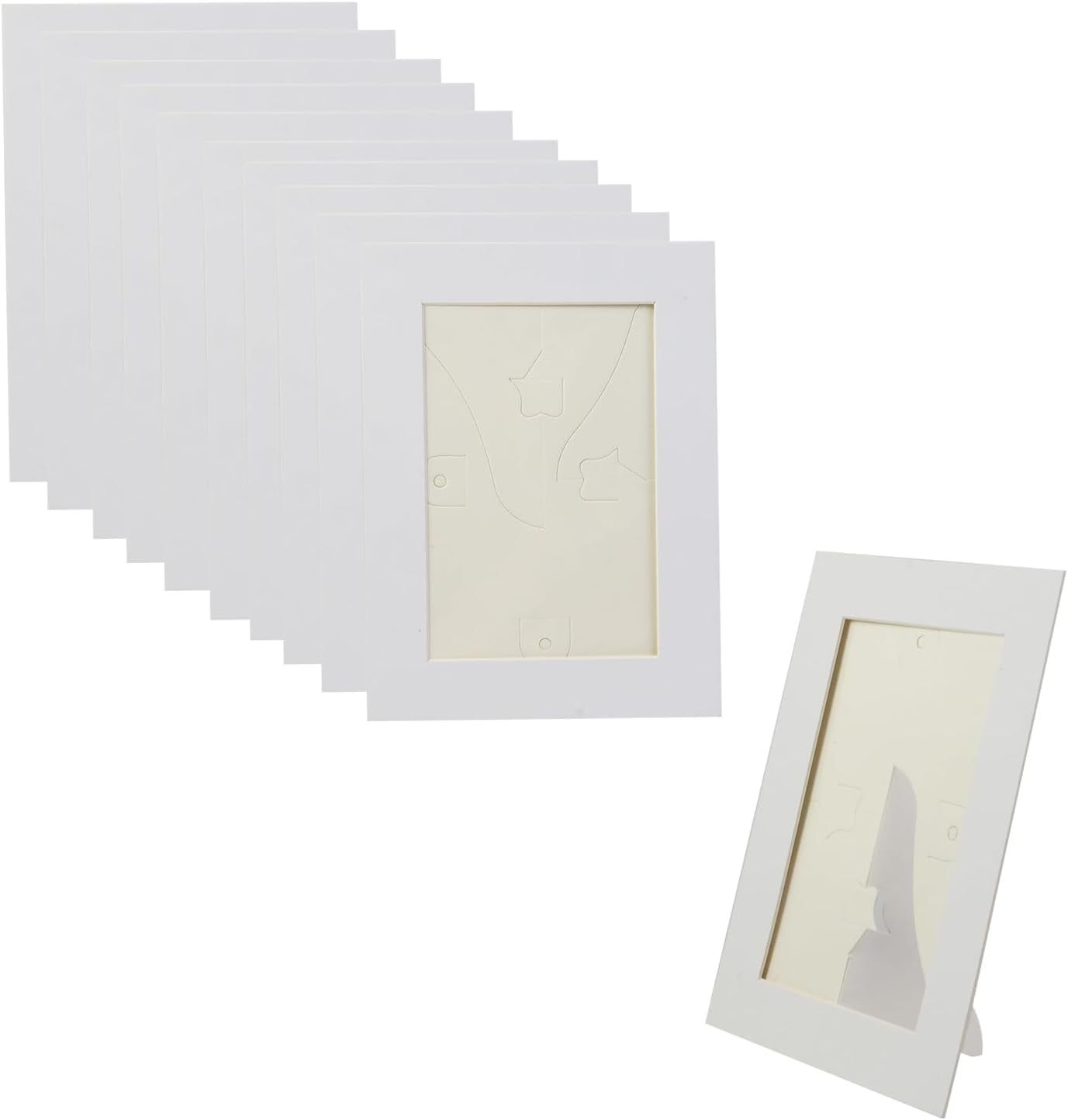 QIUYI 10 PCS Cardboard Photo Frames Paper Photo Frame Cards Kraft Paper ...