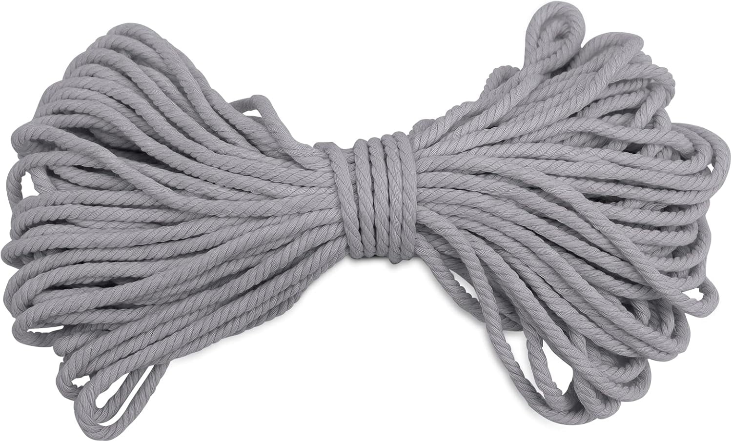 QIUYI 5mm Macrame Cord 5mm 66ft Thick Natural Cotton Macrame Rope ...