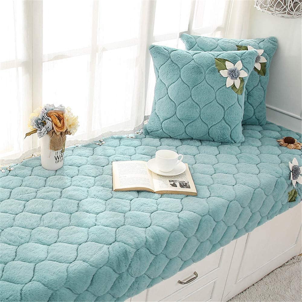QIUYI Bay Window Cushion Seat Indoor Decorative Covers, Short Plush ...