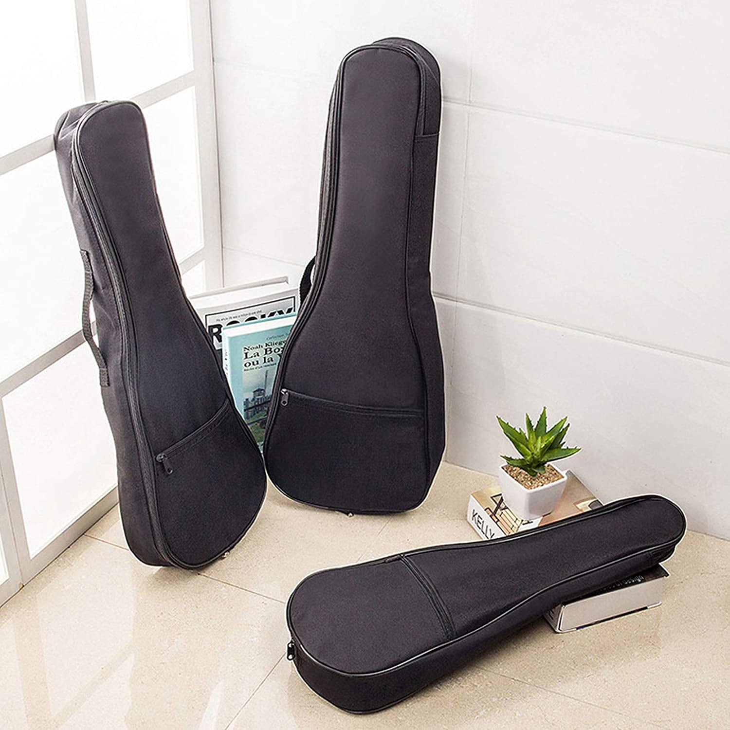 QIUYI Black Portable Ukulele Gig Bag Waterproof Small Guitar Storage ...