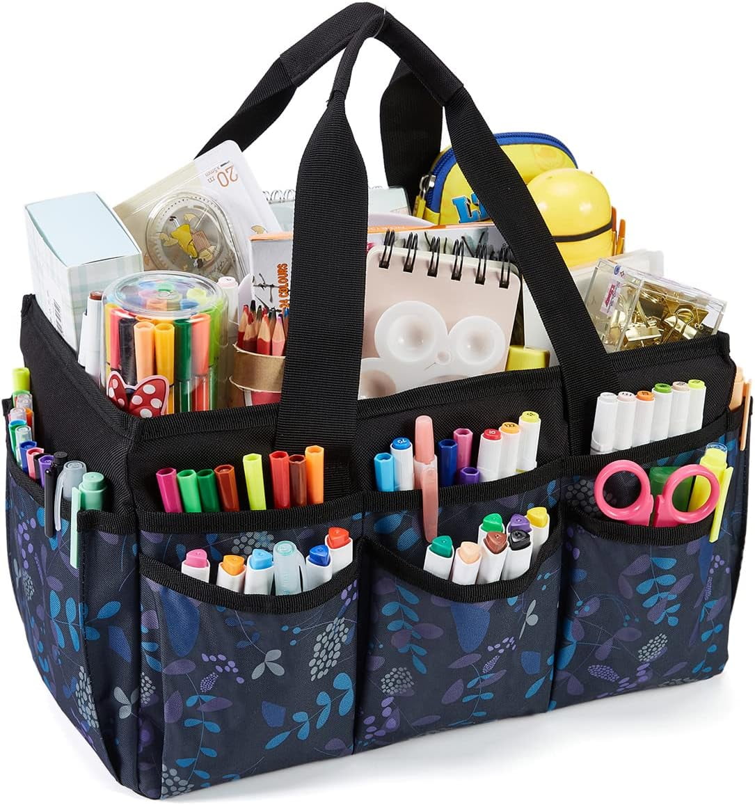QIUYI Craft Bag, Art Organizer Tote Bags for Supplies, Carrying Bag with Handle for Multi ...