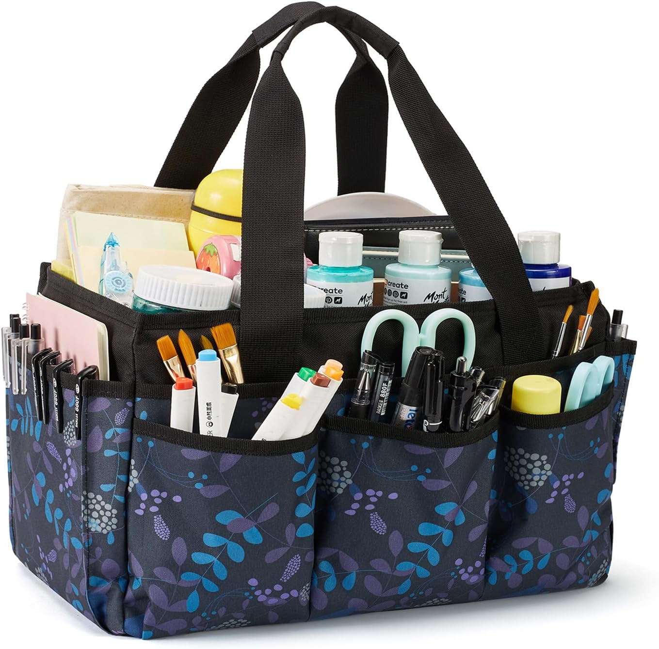 QIUYI Craft Bag, Art Organizer Tote Bags for Supplies, Carrying Bag with Handle for Multi ...