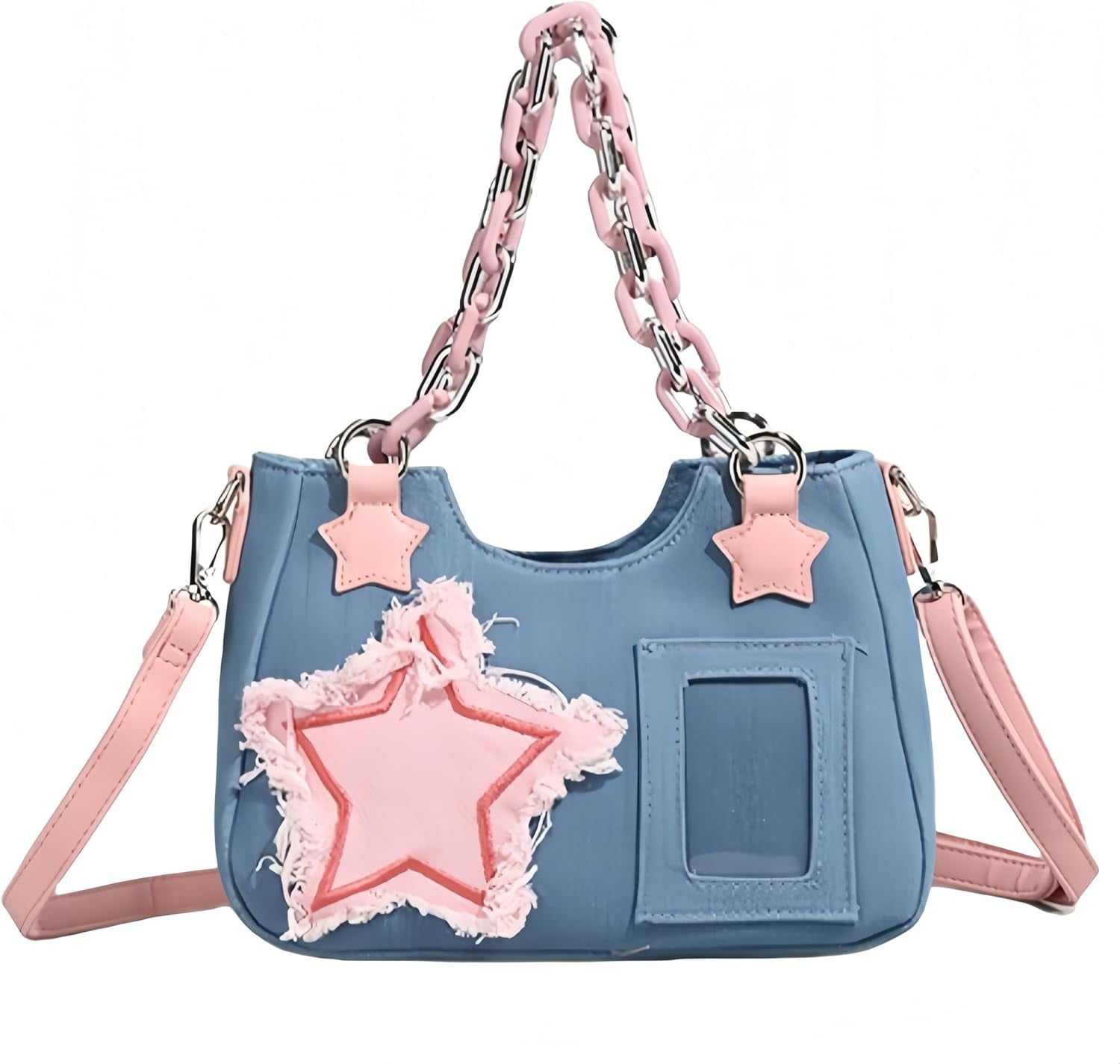QIUYI Denim Stars Kawaii Single Shoulder Crossbody Bag Ita Bag Y2k ...