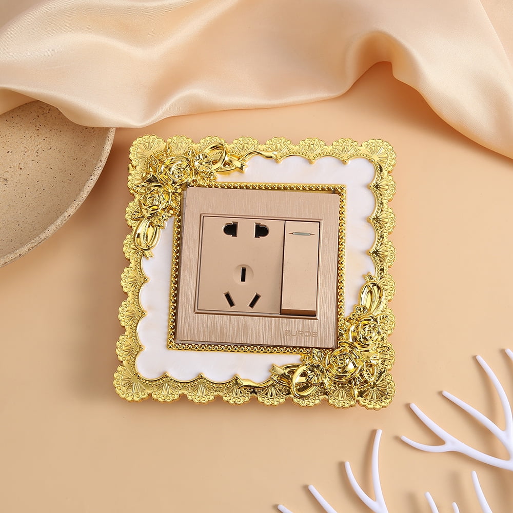 QIUYI Dust -Proof Switch Protective Sleeve Wall Sticker Color Inlaid ...